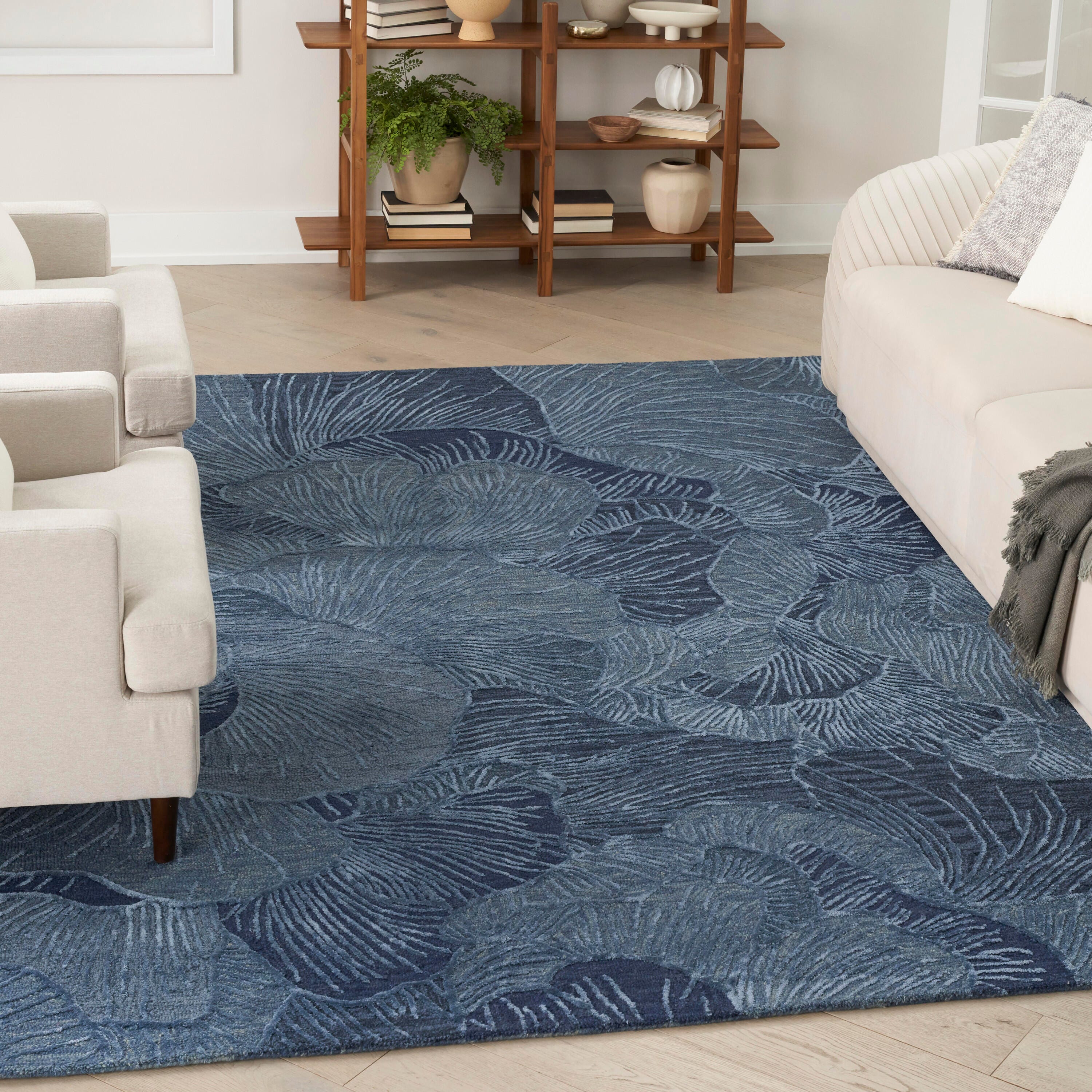 Click here for Nourison Home Avra 79 x 99 Area Rug  Blue prices