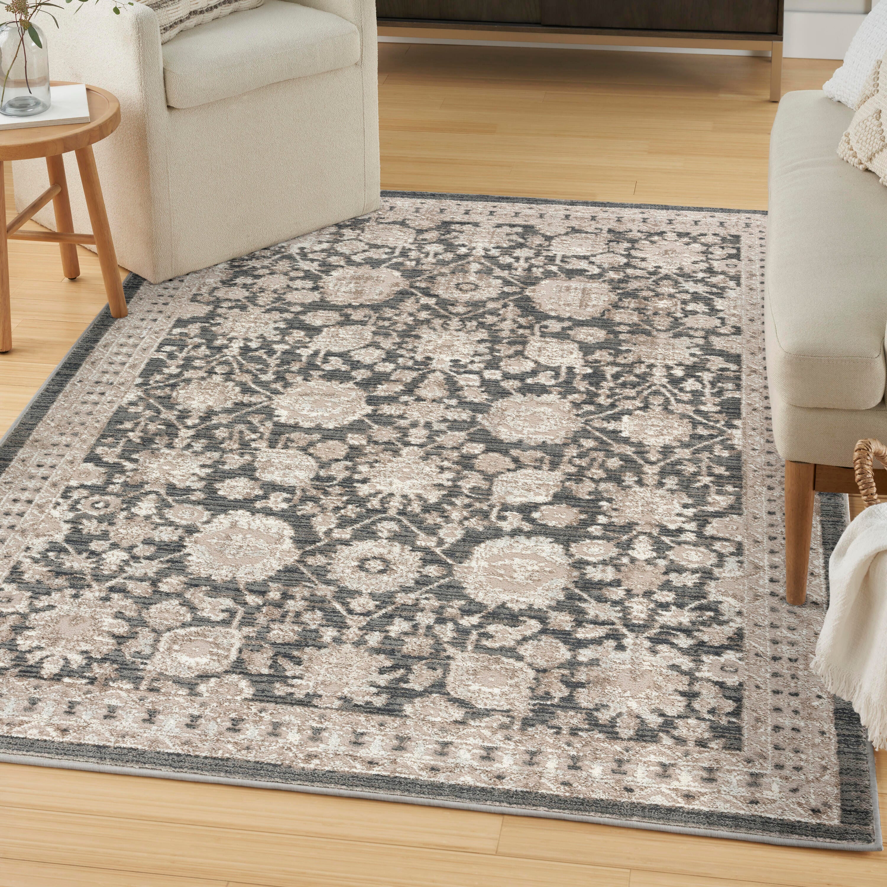 Click here for Nourison Home Eco Cycle Floral 53 x 73 Area Rug  C... prices