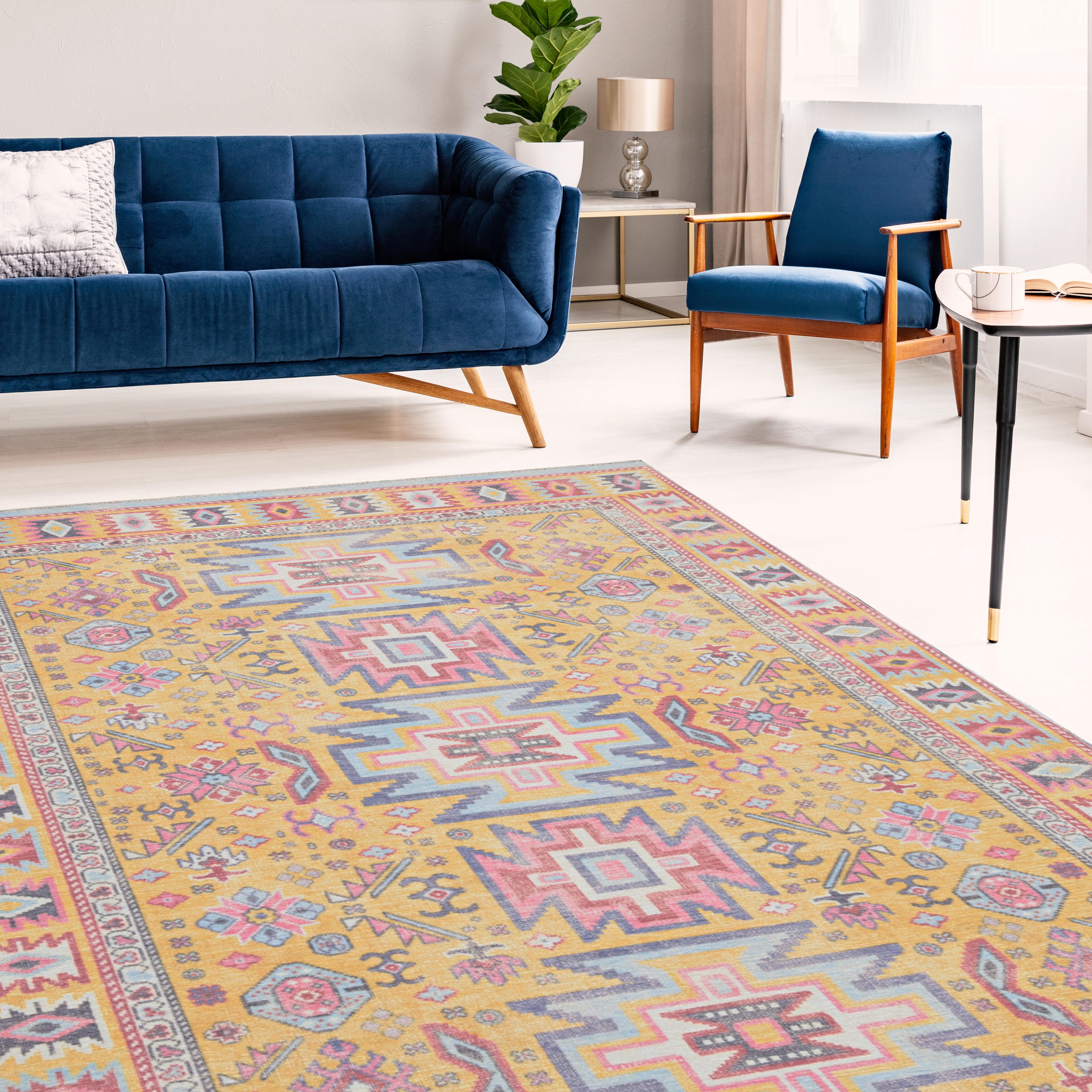 Click here for Linon Lana Sivas 5 X 7 Area Rug  Yellow prices