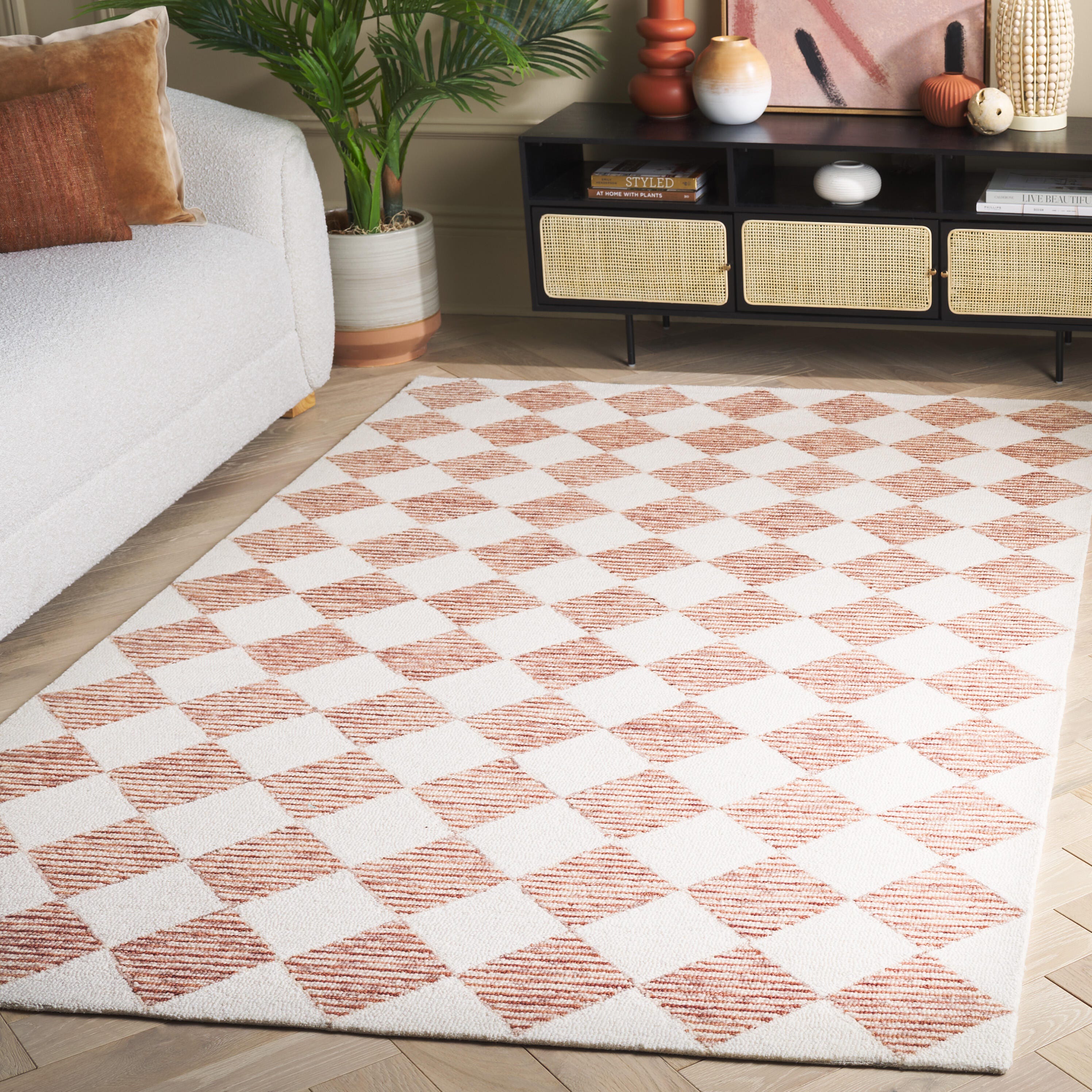 Click here for Safavieh Ebony Todosia 3 x 5 Area Rug  Rust/Ivory prices
