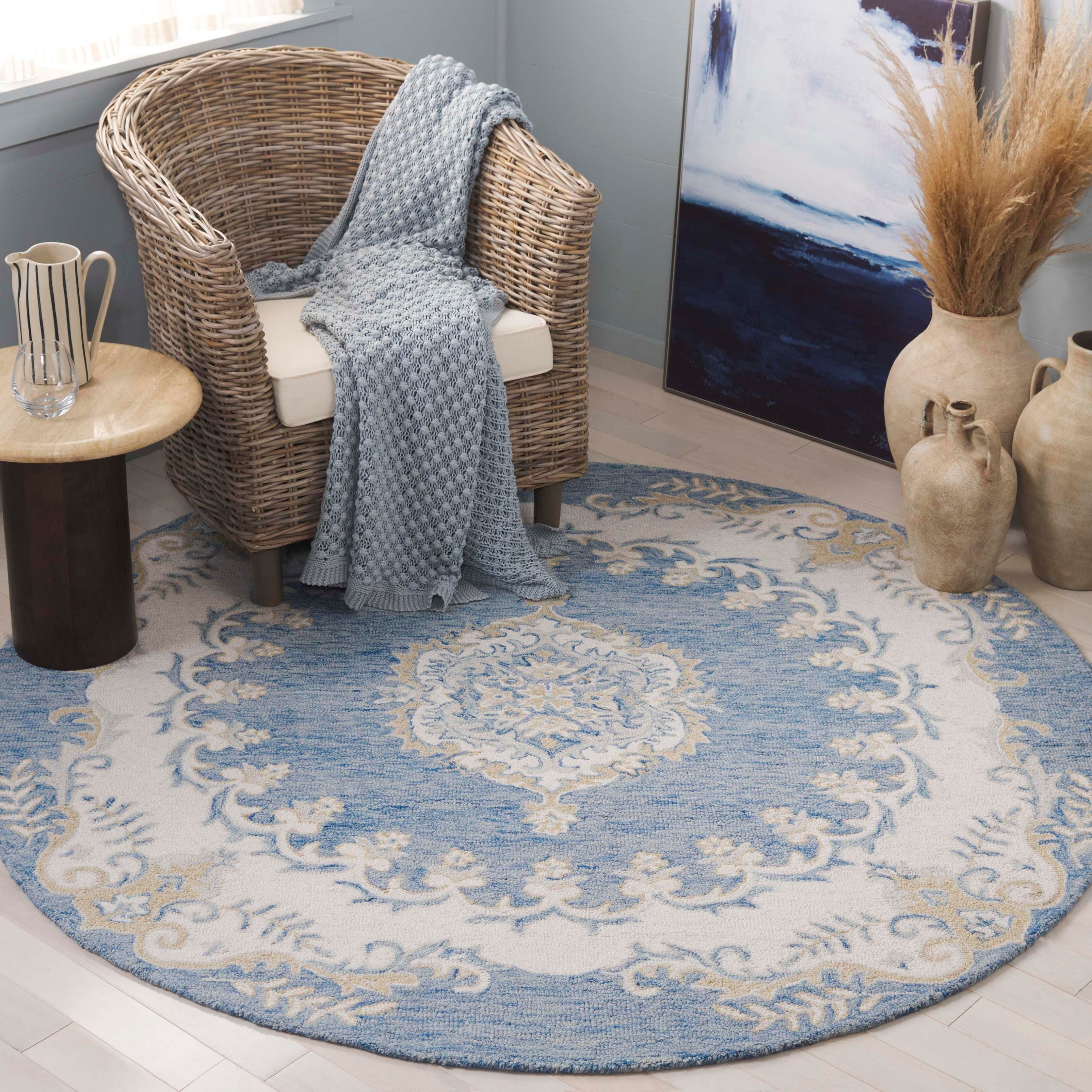 Click here for Safavieh Ebony Annegreth 6 x Round Area Rug  Blue/... prices