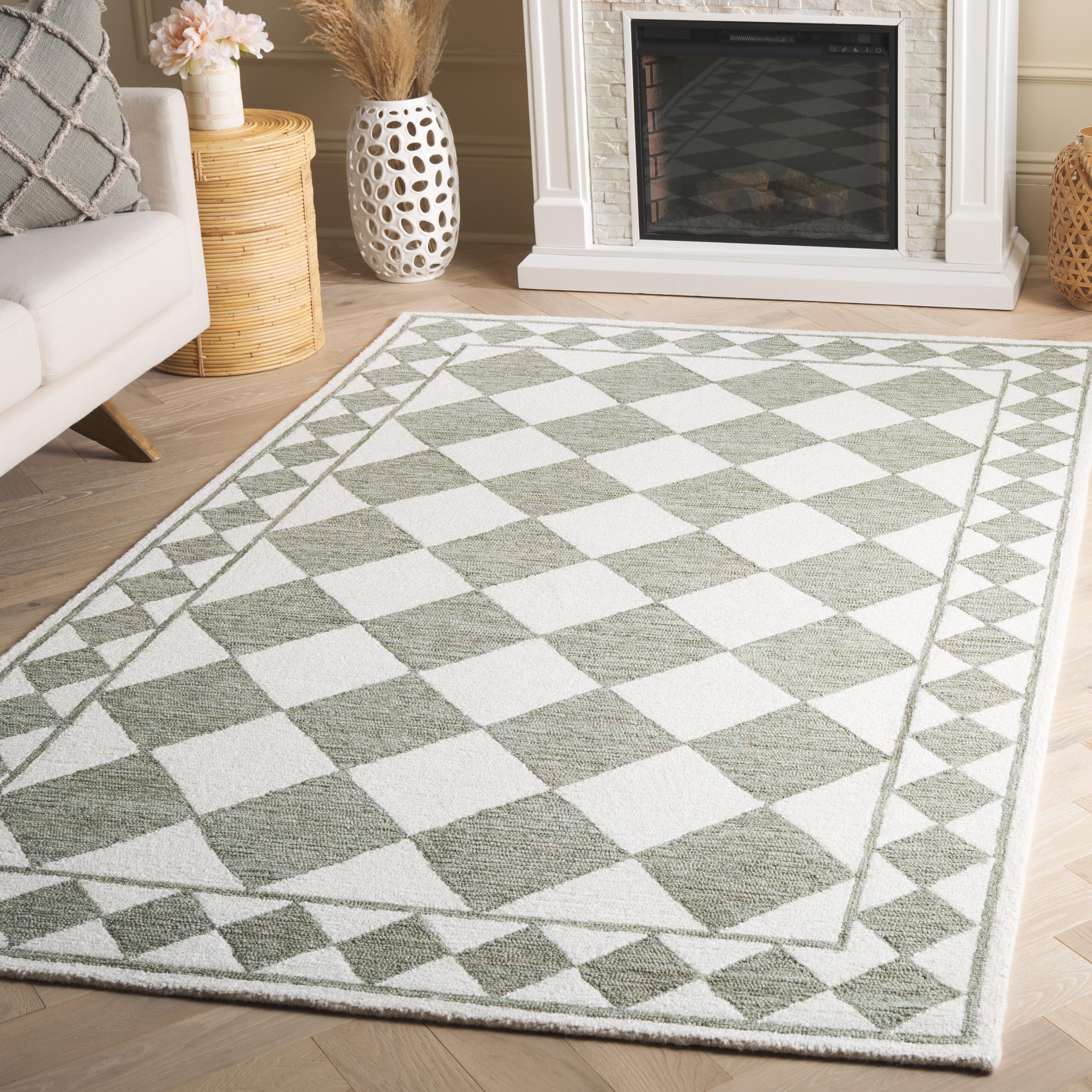Click here for Safavieh Ebony Ceridwen 3 x 5 Area Rug  Sage/Ivory prices