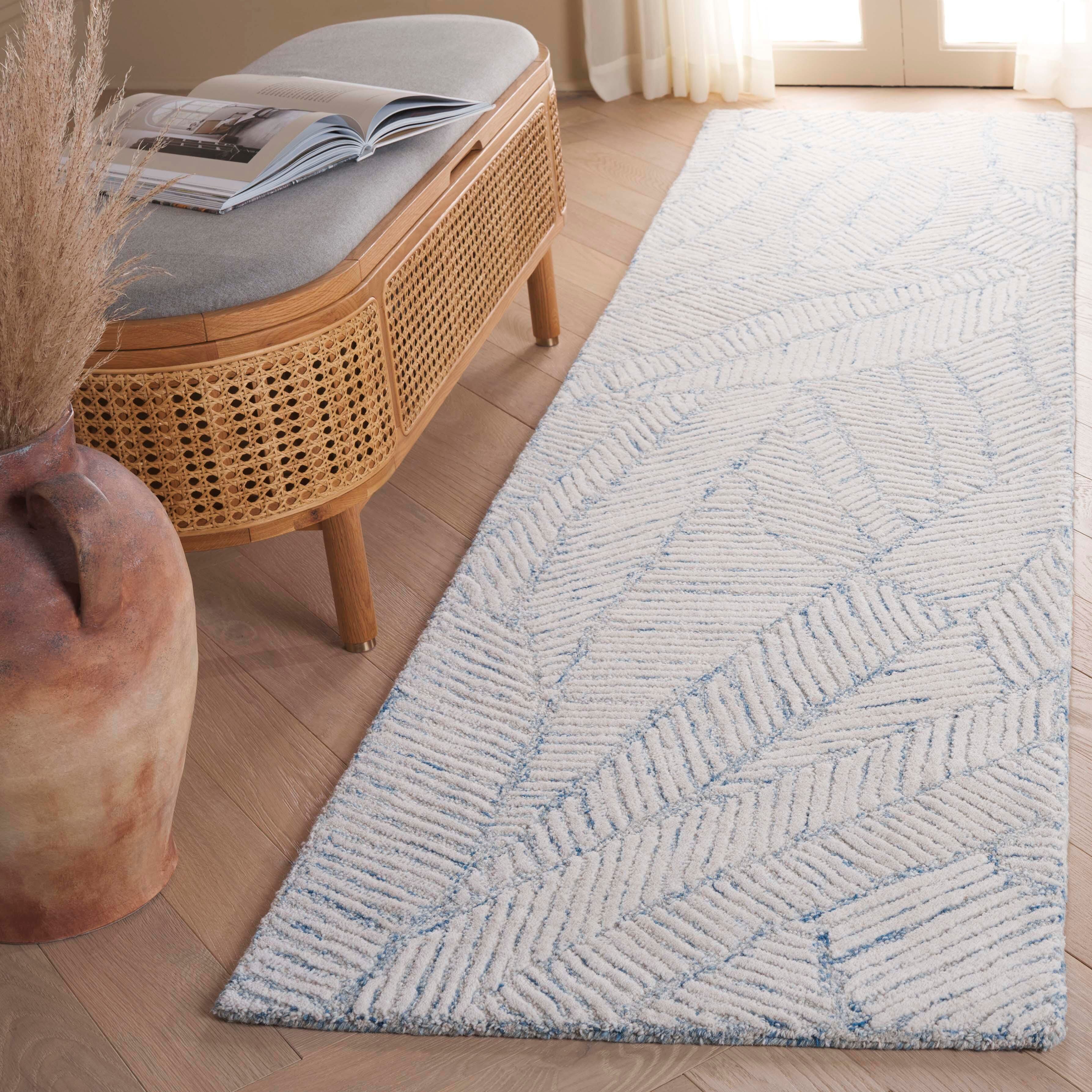 Click here for Safavieh Ebony Dorota 2 3 x 9 Runner Rug  Blue/Ivo... prices