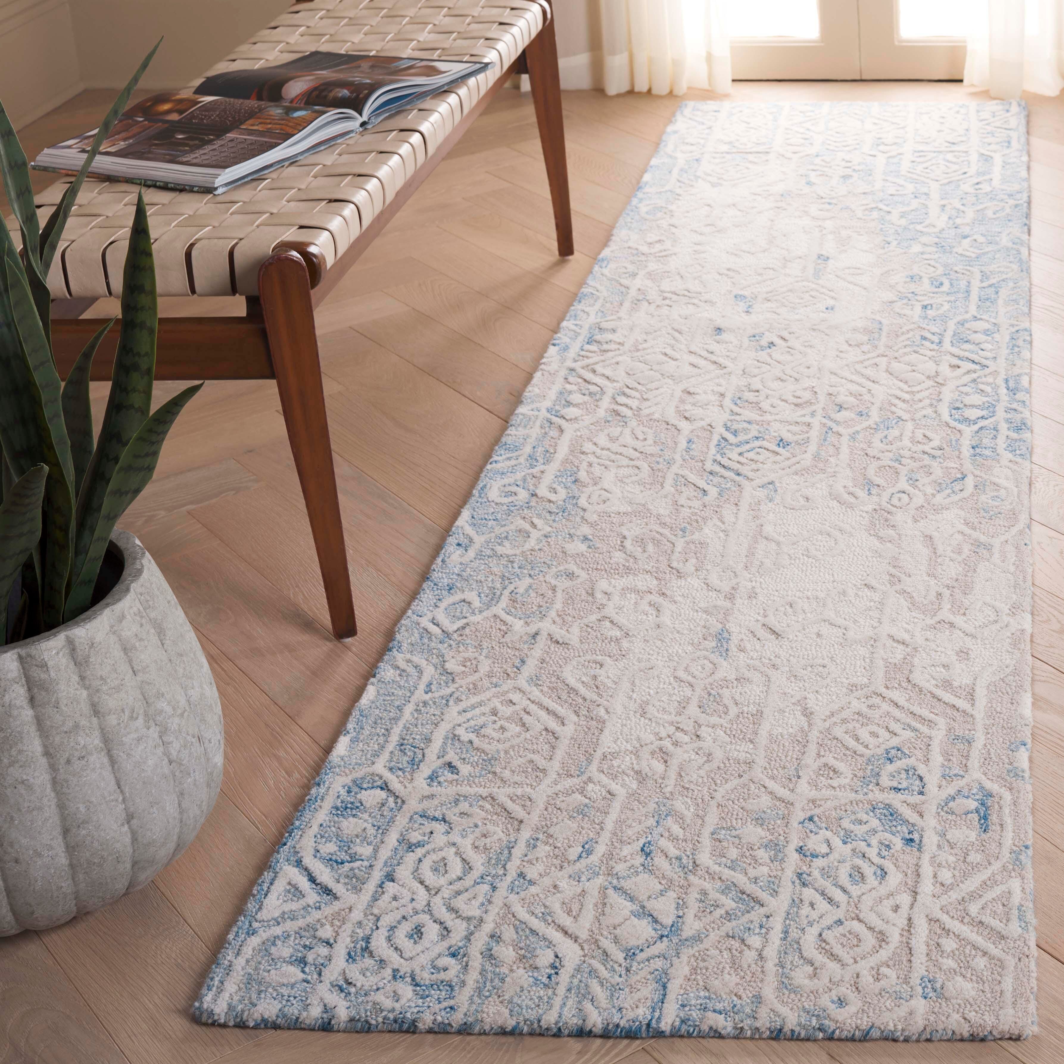 Click here for Safavieh Ebony Anton 2 3 x 9 Runner Rug  Blue/Ivor... prices