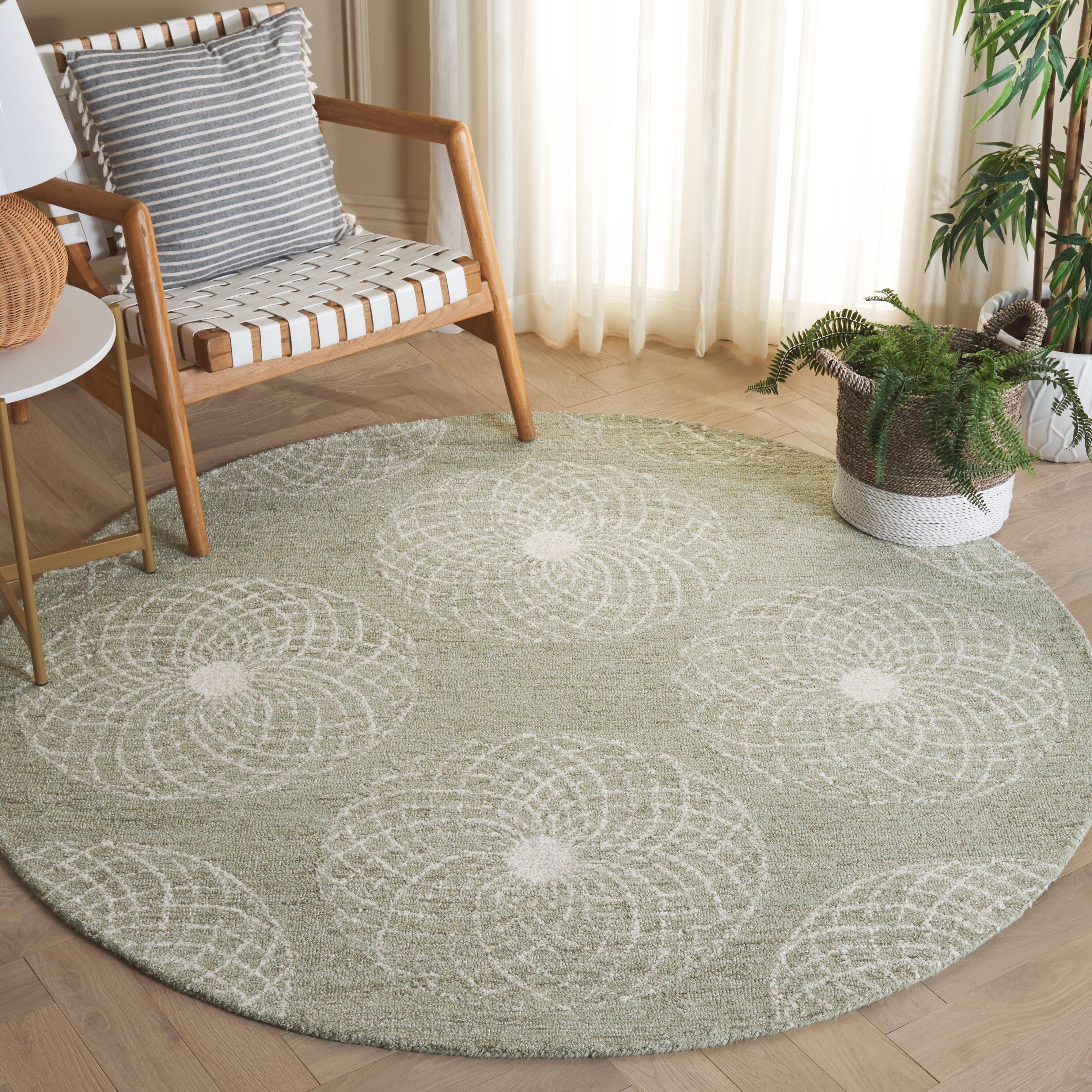 Click here for Safavieh Ebony Aoife 6 x 6 Round Area Rug  Sage/Iv... prices