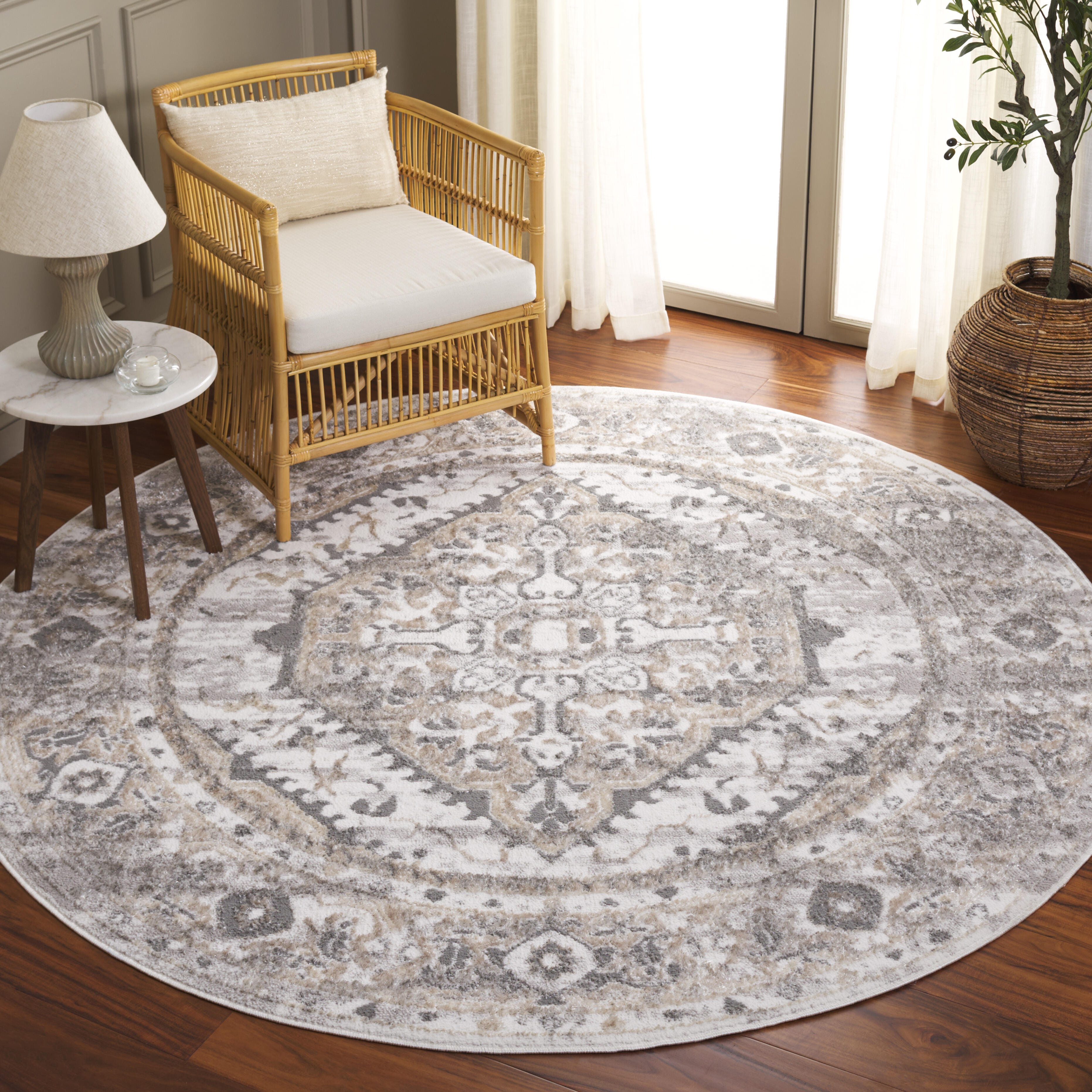 Click here for Safavieh Maya Mutsuko 6 7 x 6 7 Round Area Rug  Iv... prices