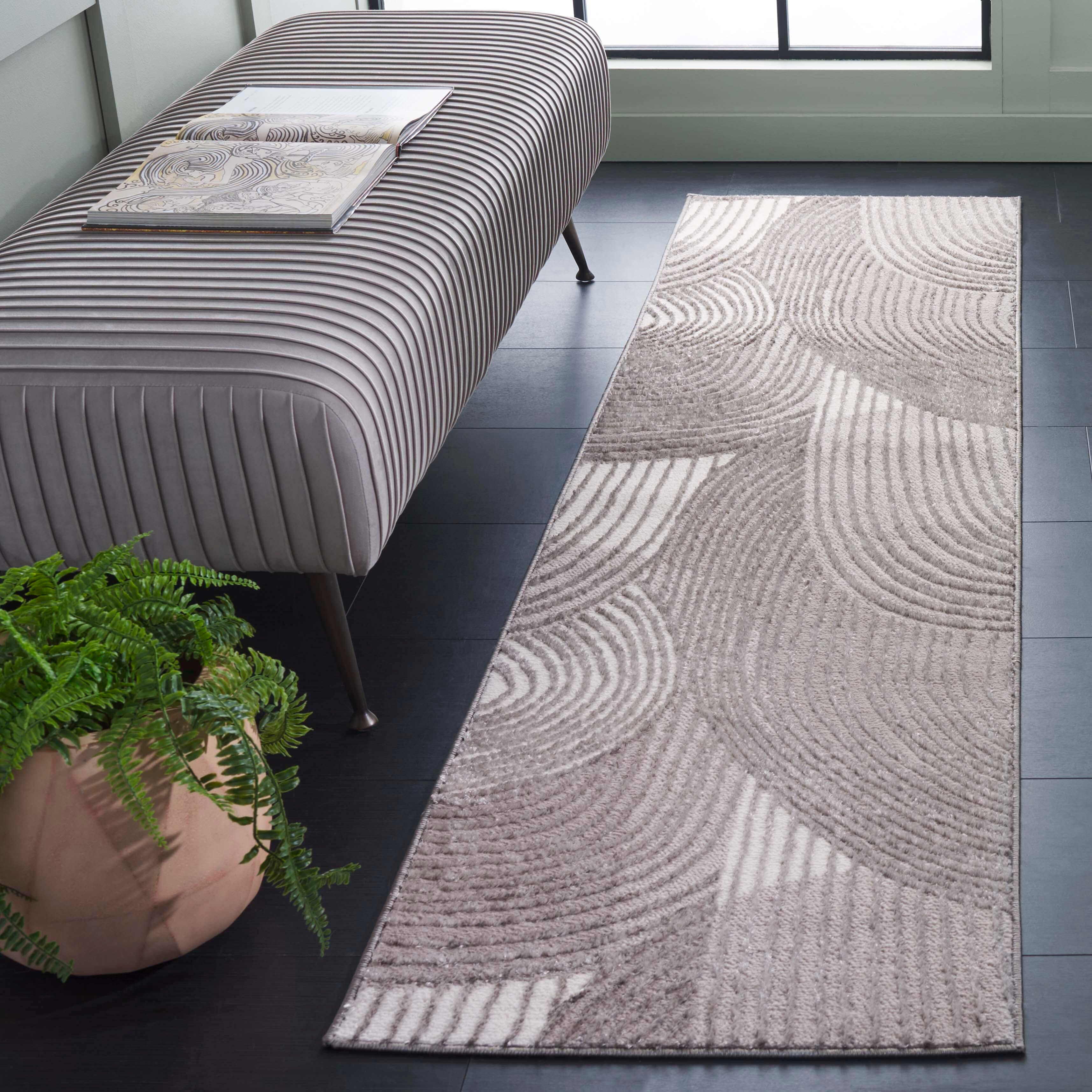 Click here for Safavieh Maya Angelie 2 x 8 Runner Rug  Ivory/Gray prices