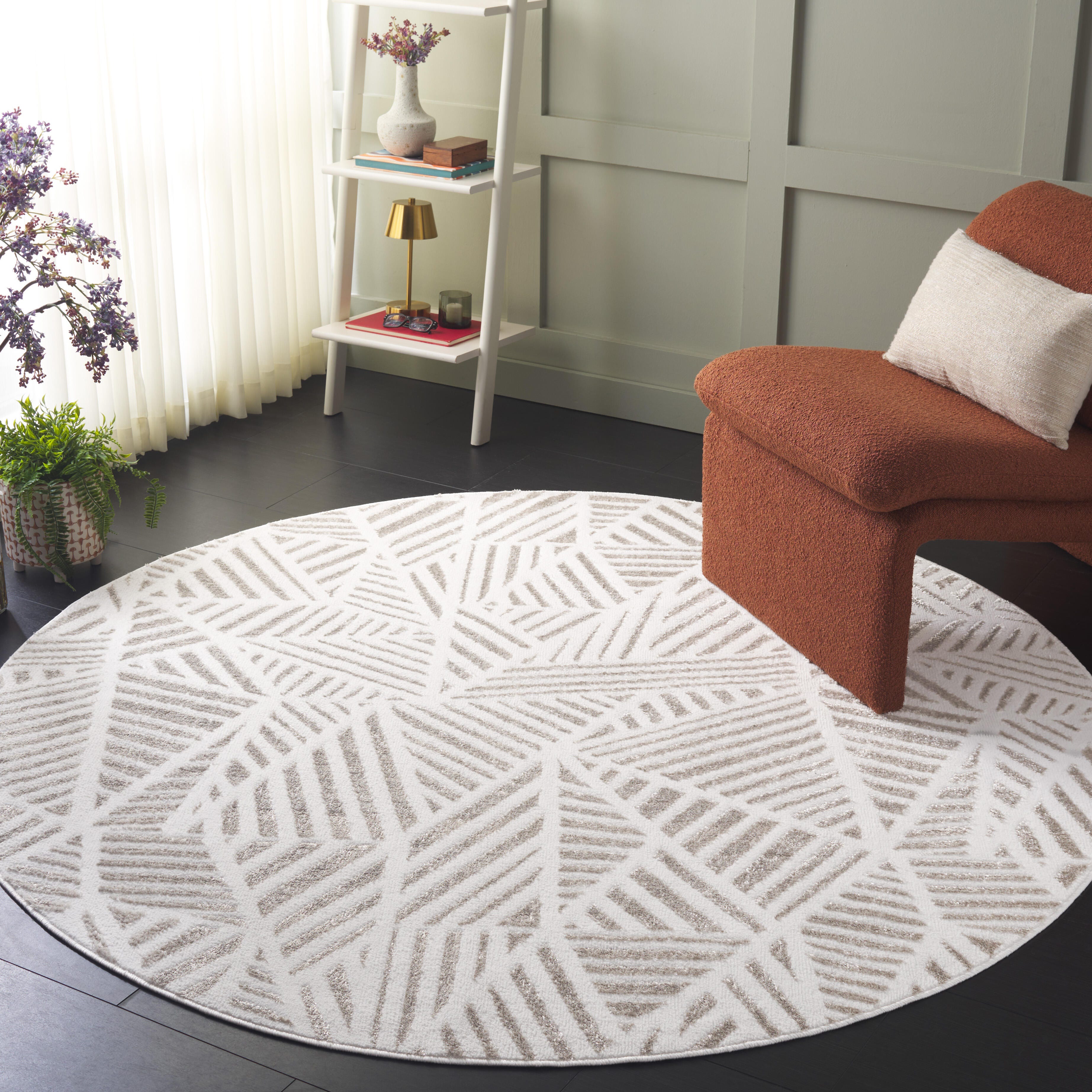 Click here for Safavieh Maya Frankie 6 7 x 6 7 Round Area Rug  Iv... prices