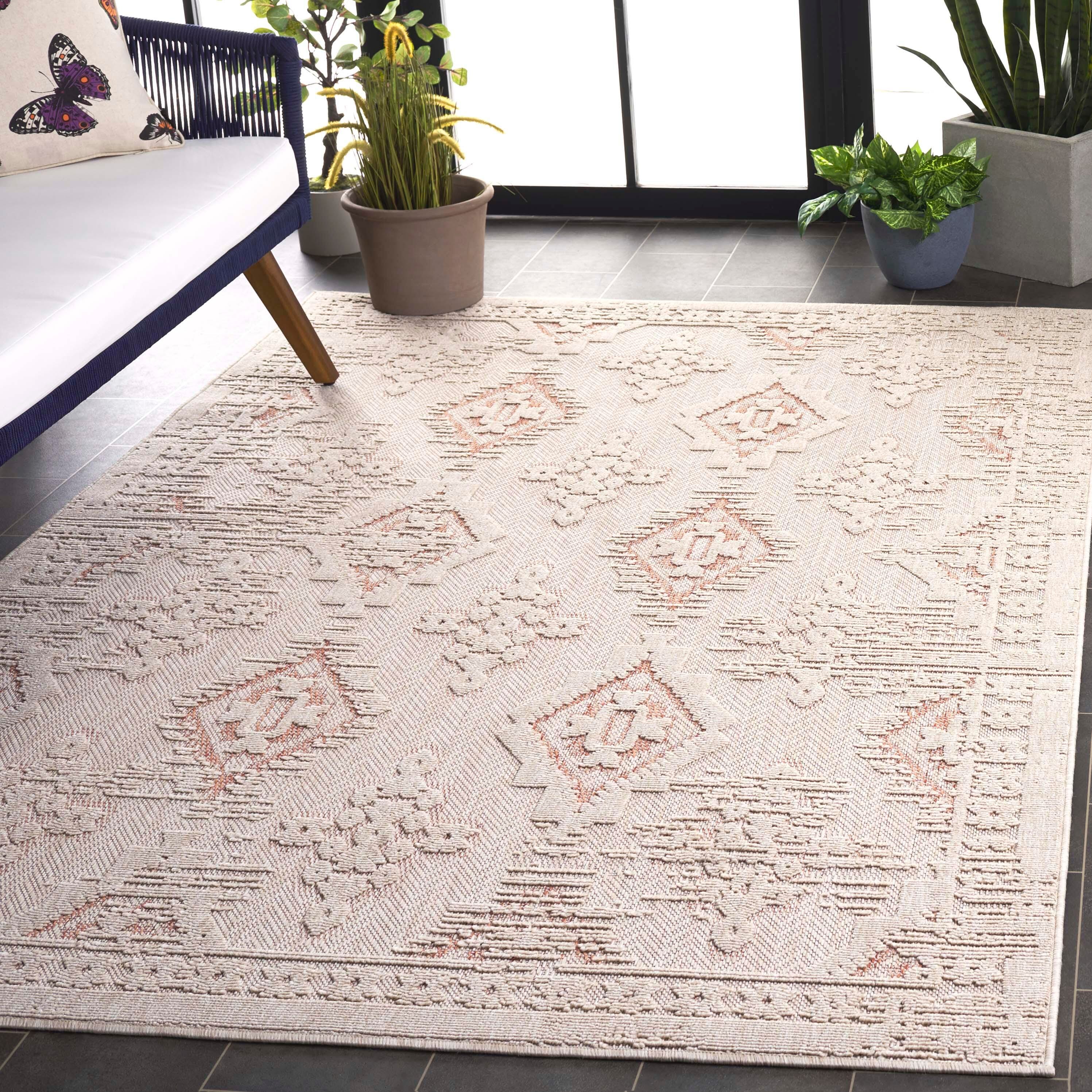 Click here for Safavieh Milos Fulguta 8 x 10 Area Rug  Ivory/Rust prices