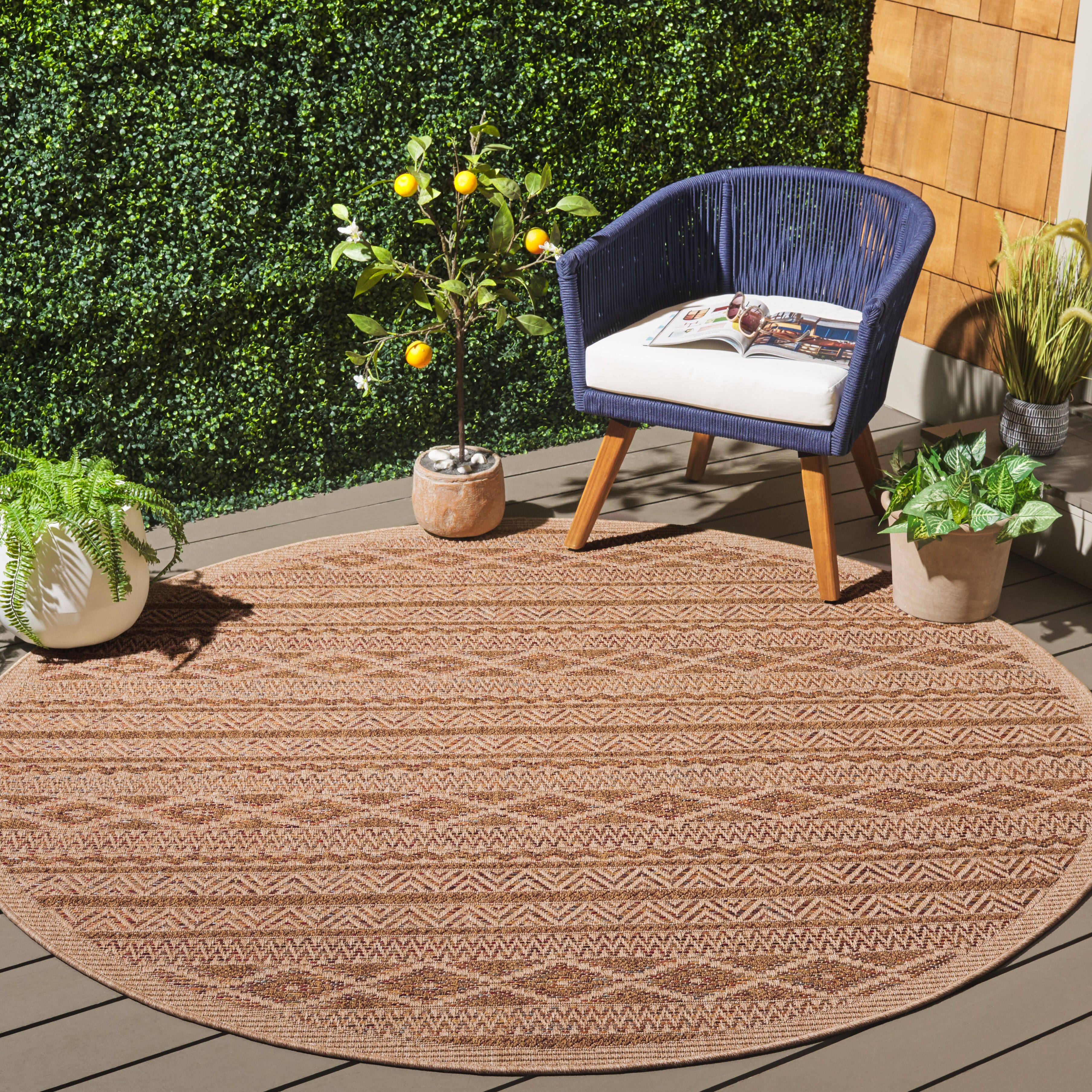 Click here for Safavieh Wicker Subhra 6 7 x Round Area Rug  Natur... prices
