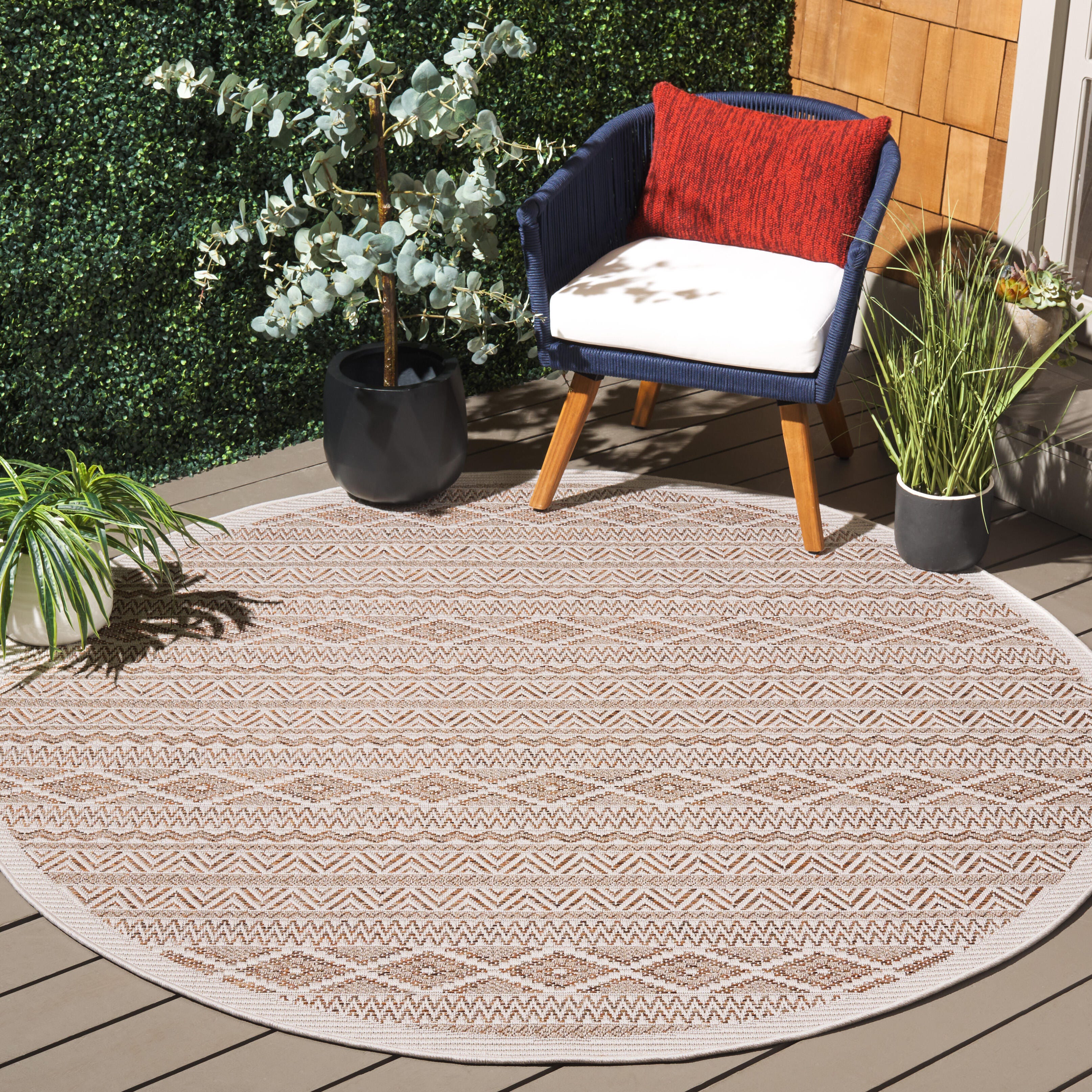 Click here for Safavieh Wicker Subhra 6 7 x Round Area Rug  Orang... prices