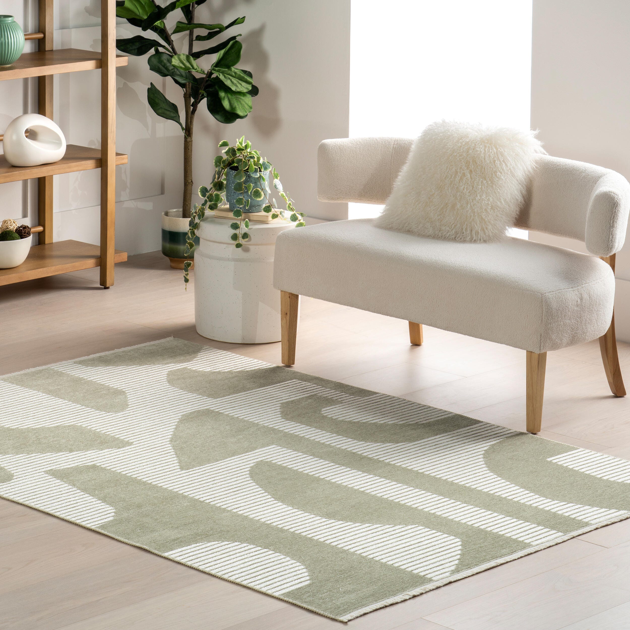 Click here for Nuloom Grania 8 x 10 Area Rug  Light Green prices