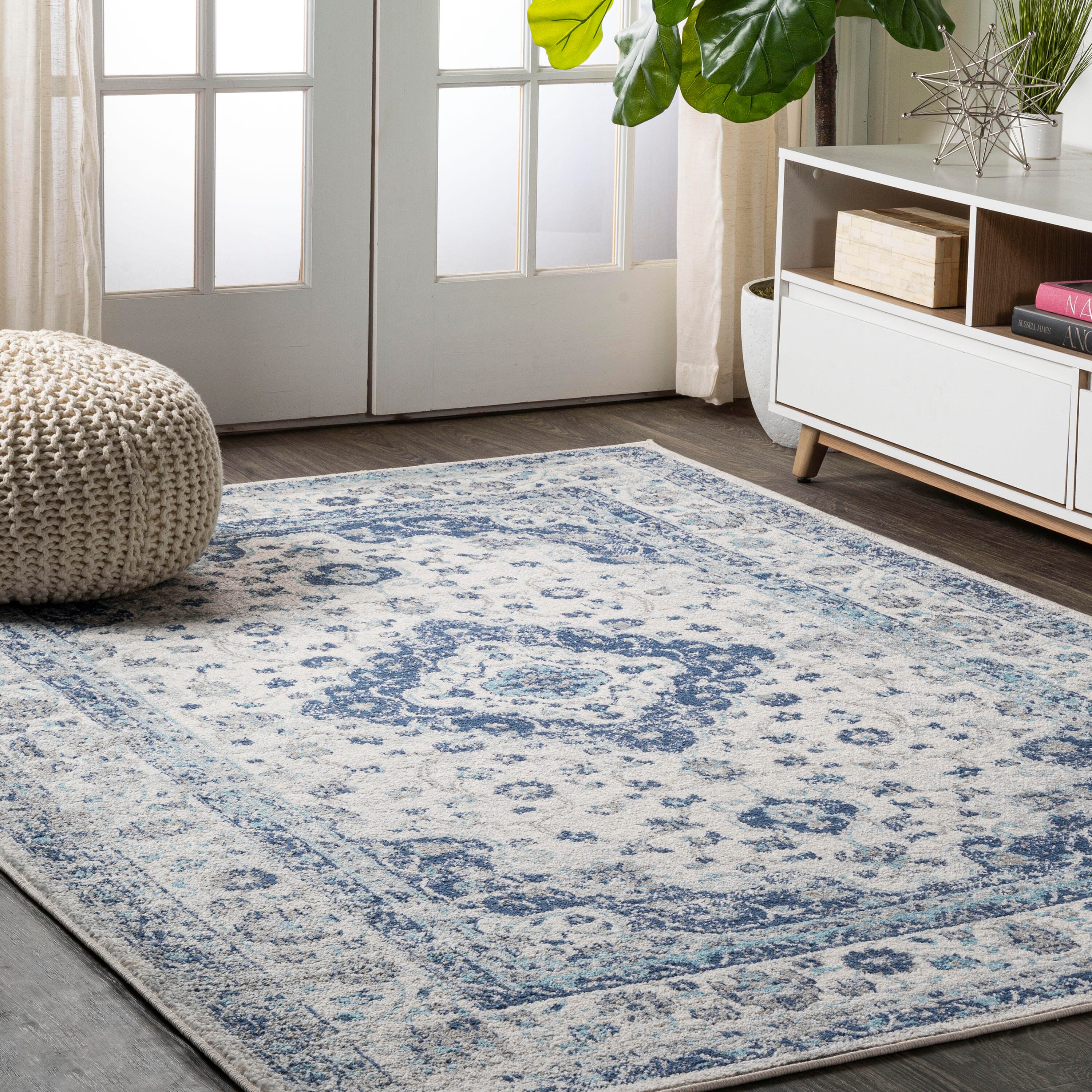 Click here for JONATHAN Y Indhira Ornate 3 x 5 Area Rug  Blue prices
