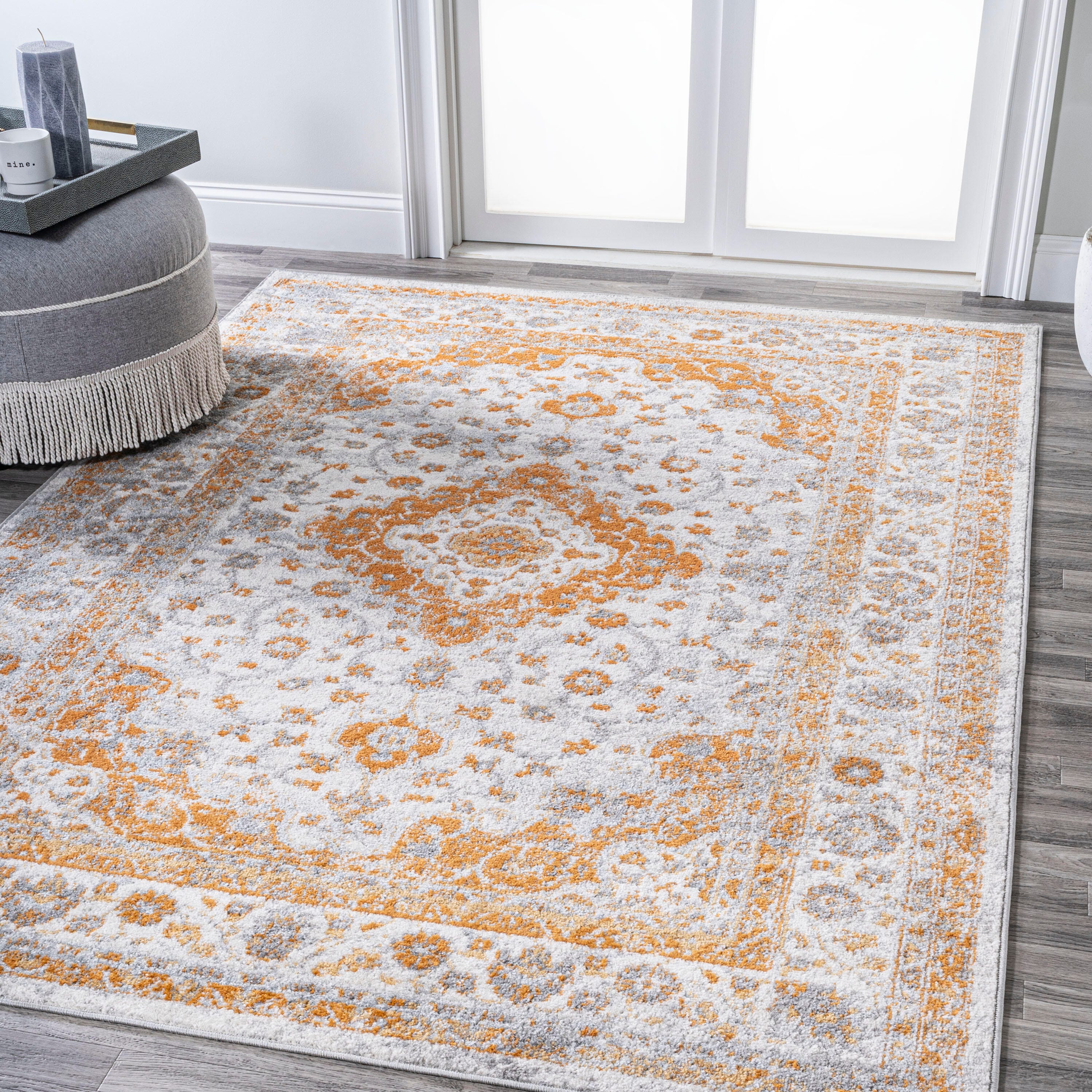 Click here for JONATHAN Y Indhira Ornate 5 x 8 Area Rug  Orange prices