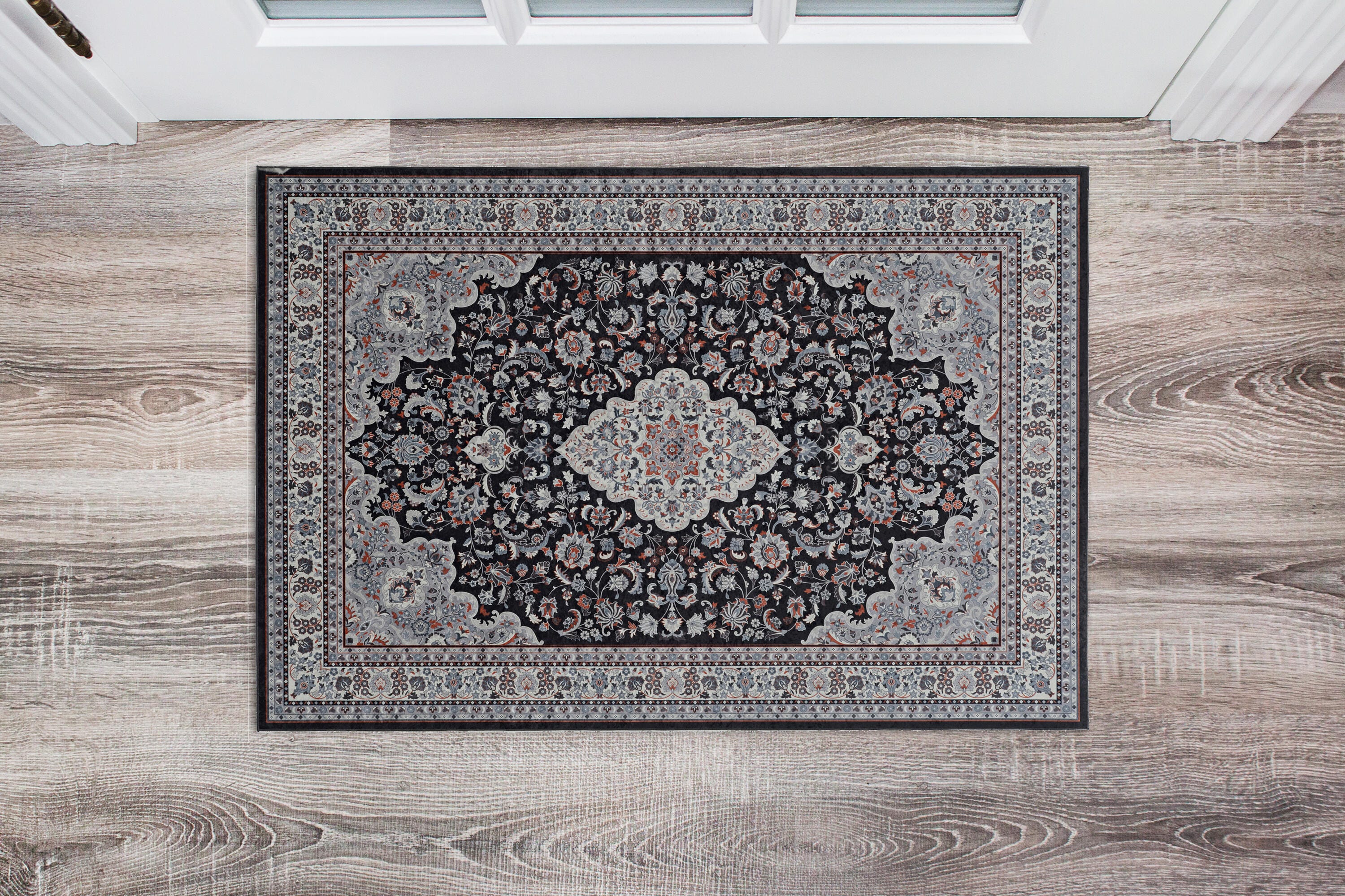 Click here for Linon Emerald Barton 22 x 32 Area Rug  Black prices