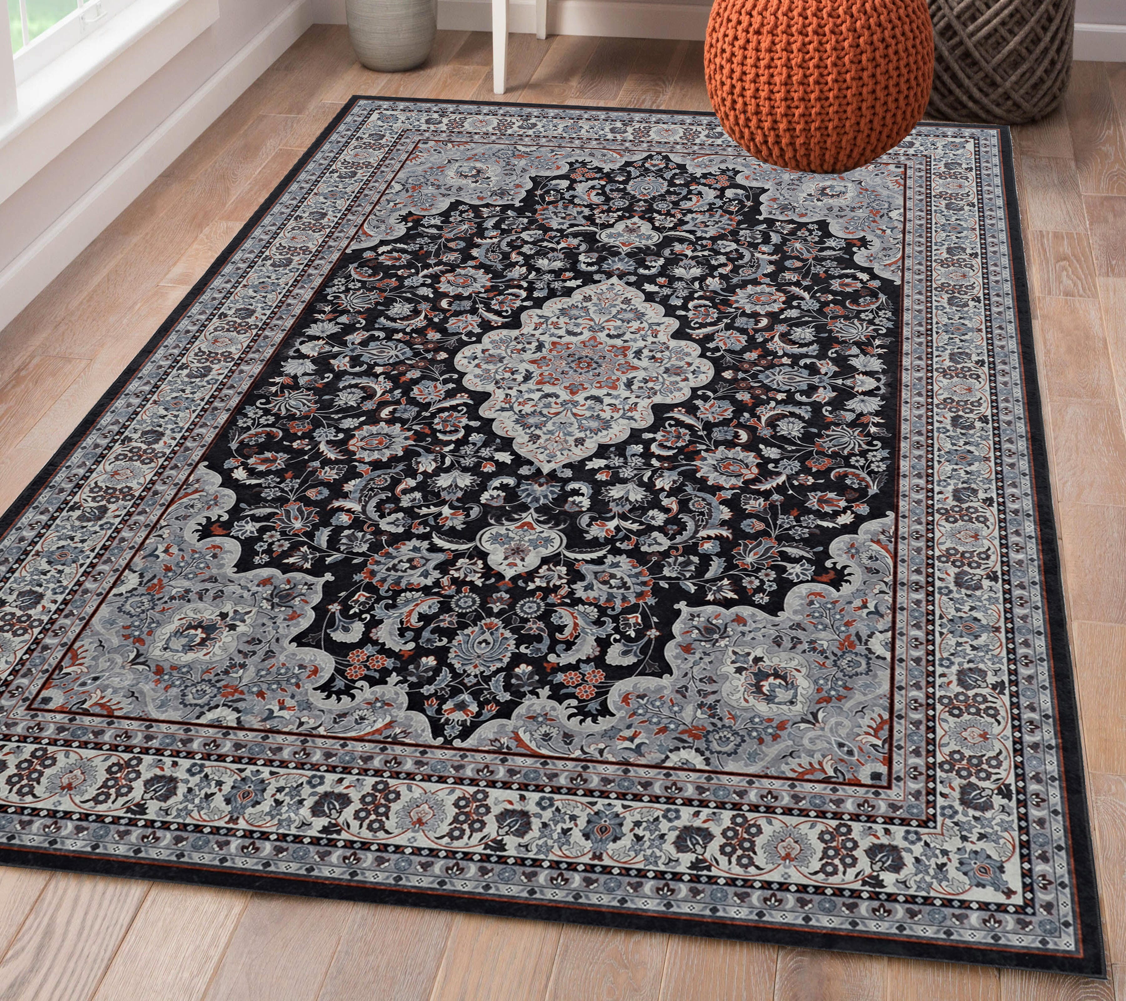 Click here for Linon Emerald Barton 5 x 7 Area Rug  Black prices