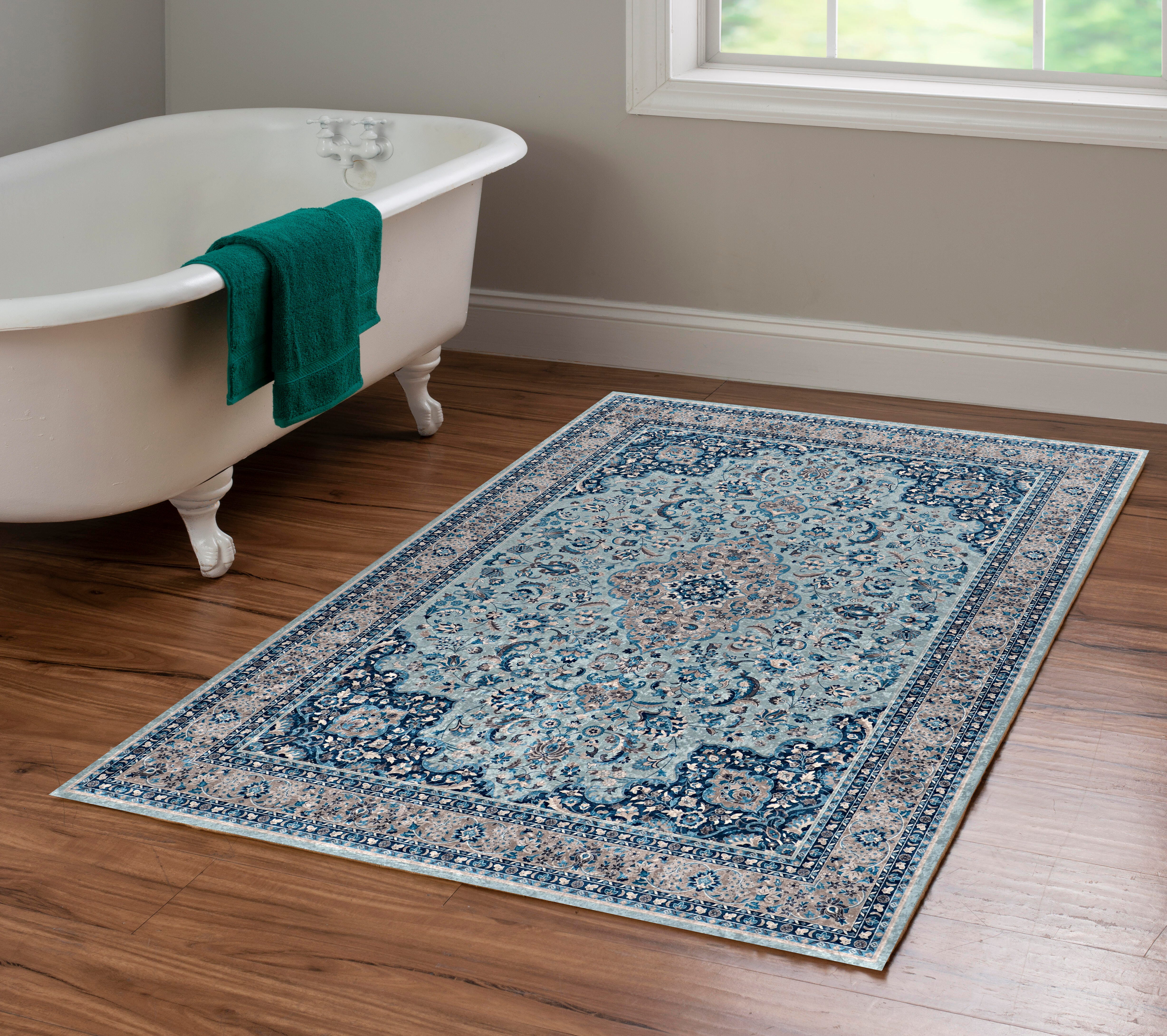 Click here for Linon Emerald Barton 33 x 5 Area Rug  Blue prices