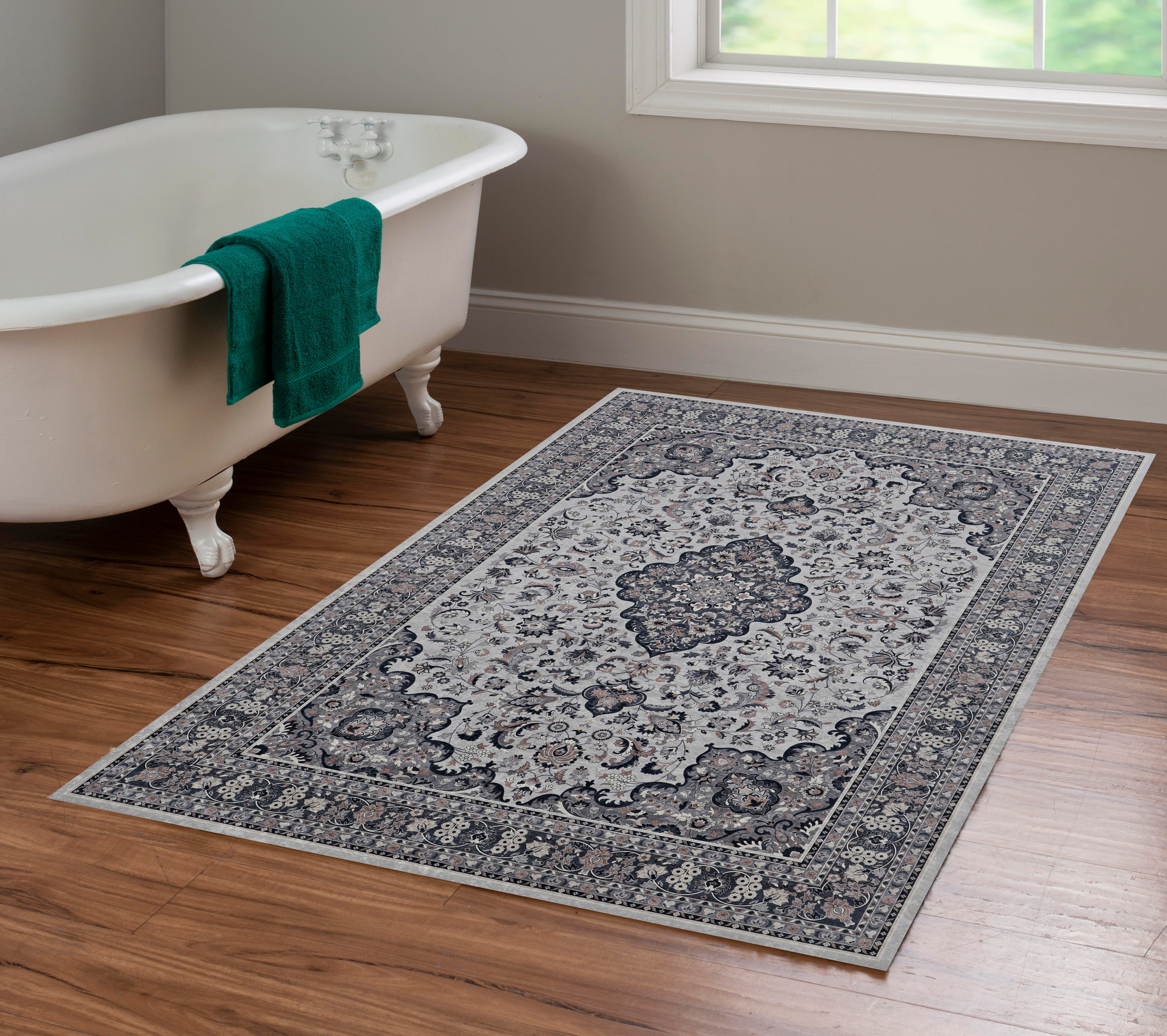 Click here for Linon Emerald Barton 33 x 5 Area Rug  Cream/Blue prices