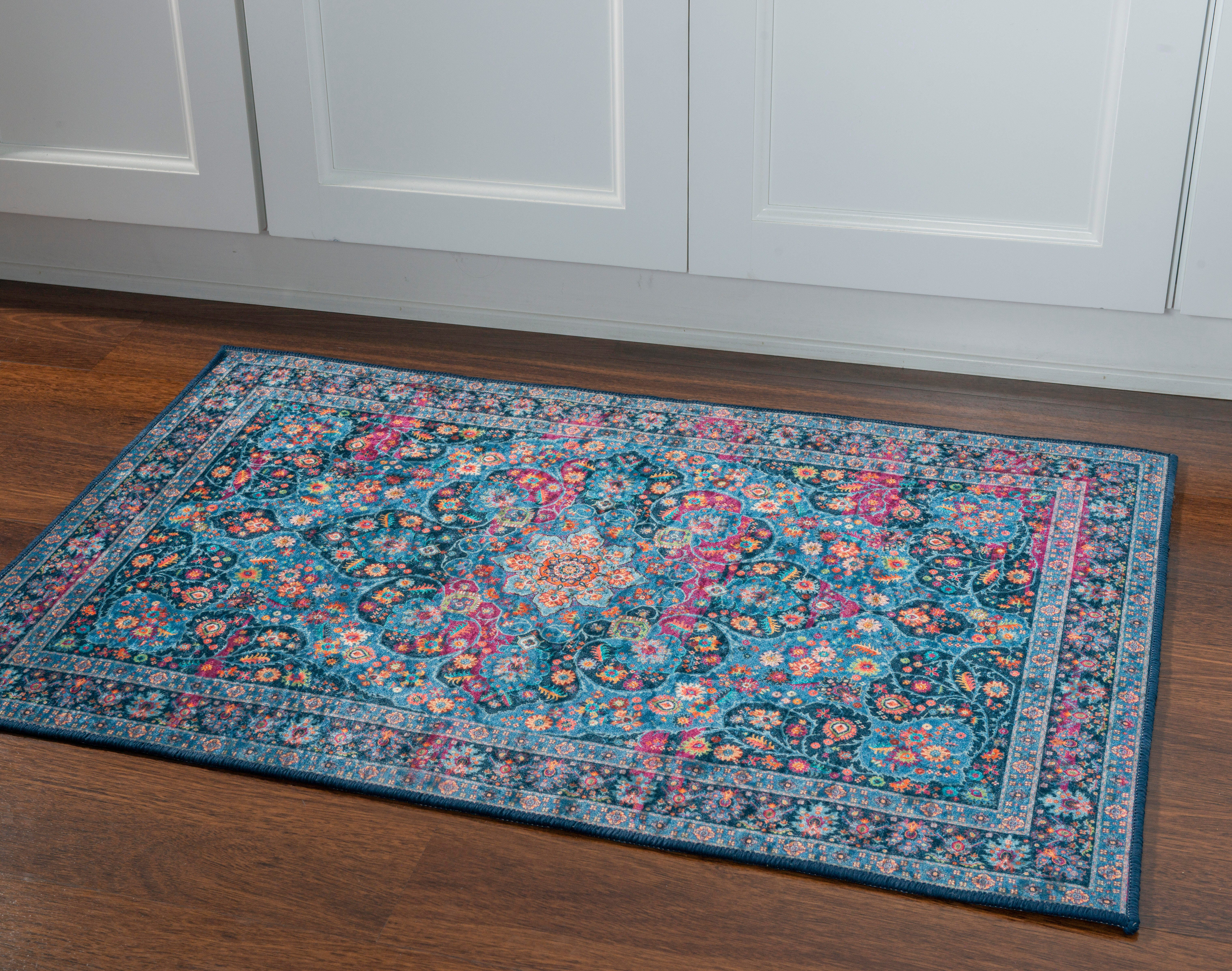 Click here for Linon Emerald Grenier 22 x 32 Area Rug  Navy prices