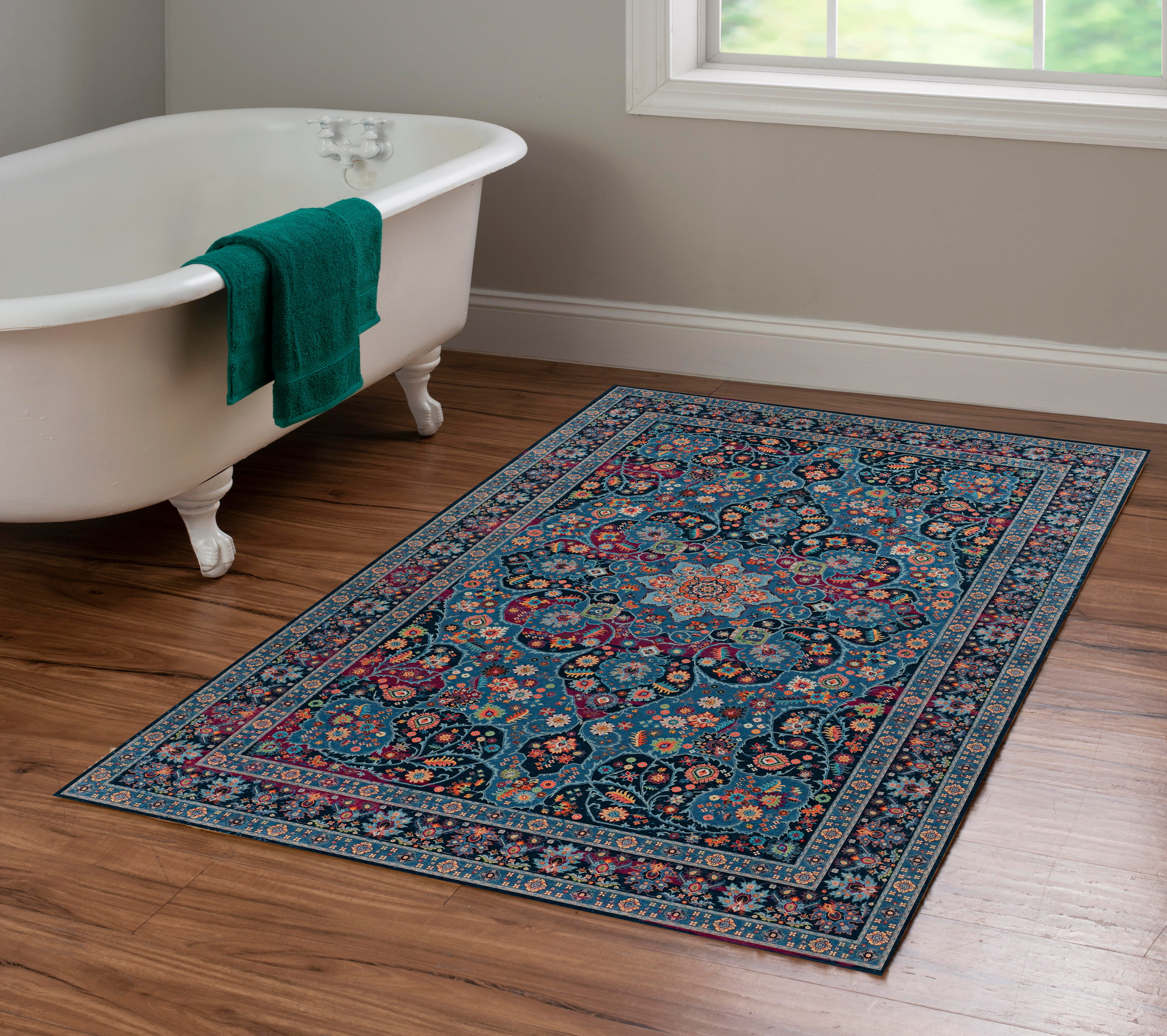 Click here for Linon Emerald Grenier 33 x 5 Area Rug  Navy prices