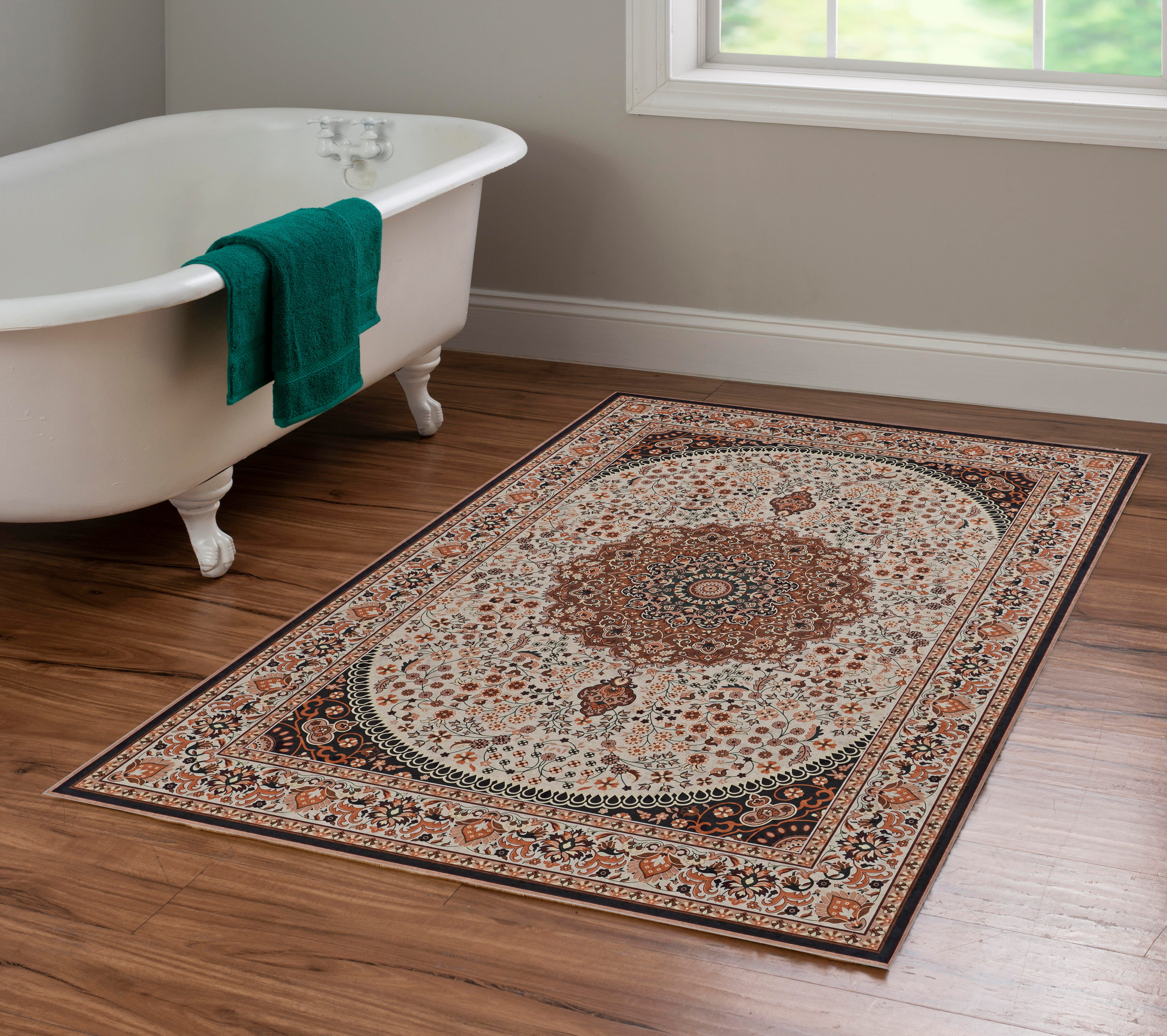 Click here for Linon Emerald Harris 33 x 5 Area Rug  Cream prices