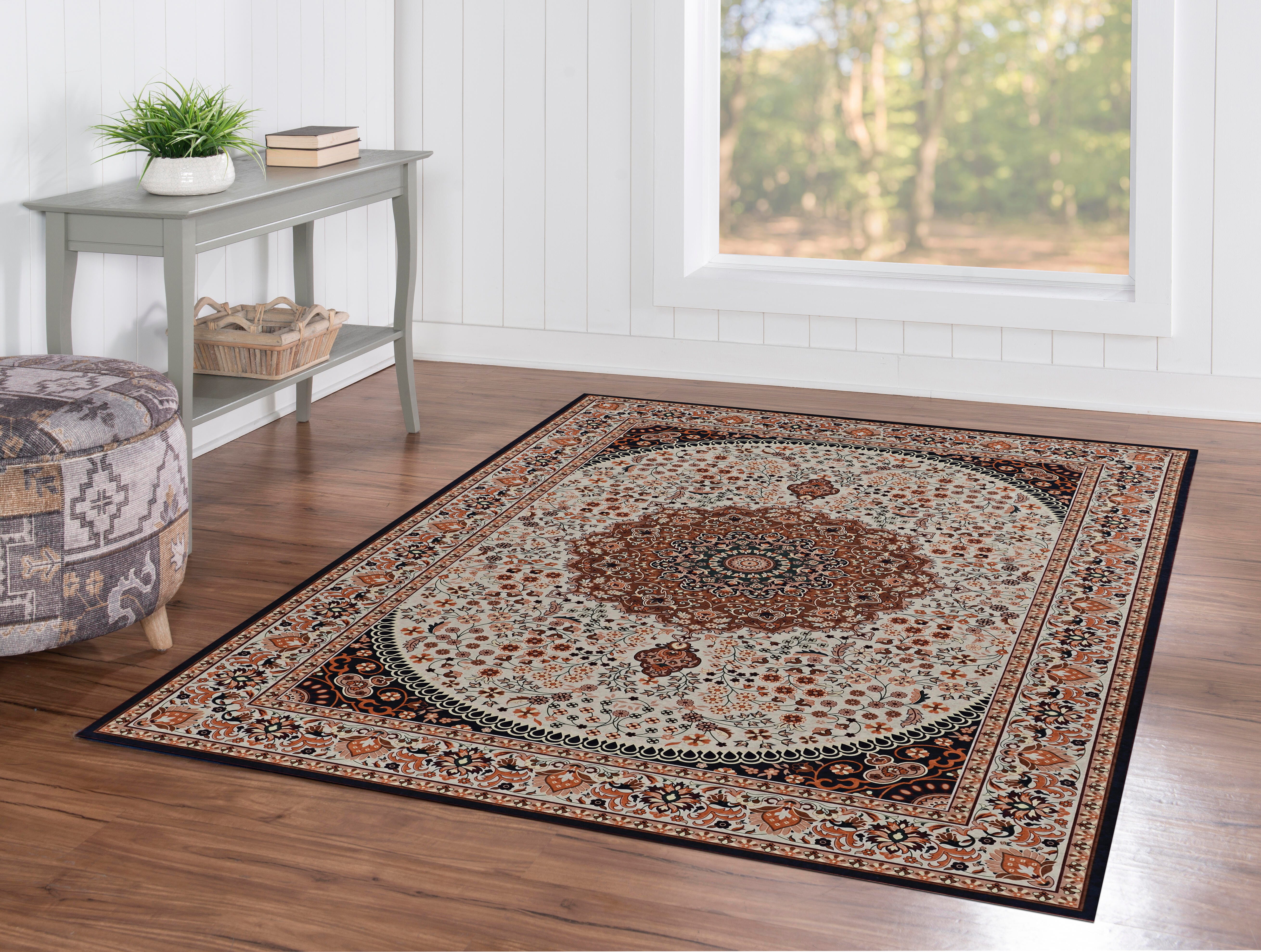 Click here for Linon Emerald Harris 5 x 7 Area Rug  Cream prices