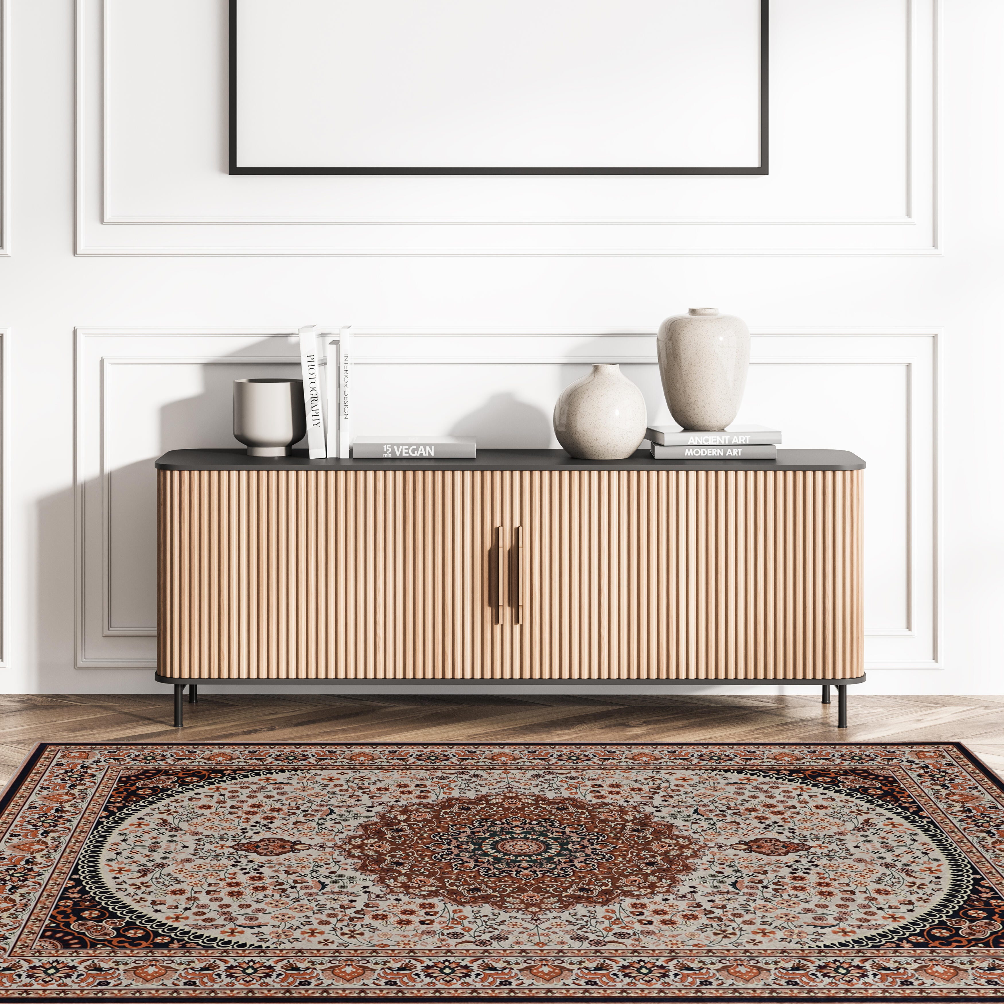 Click here for Linon Emerald Harris 67 x 97 Area Rug  Cream prices