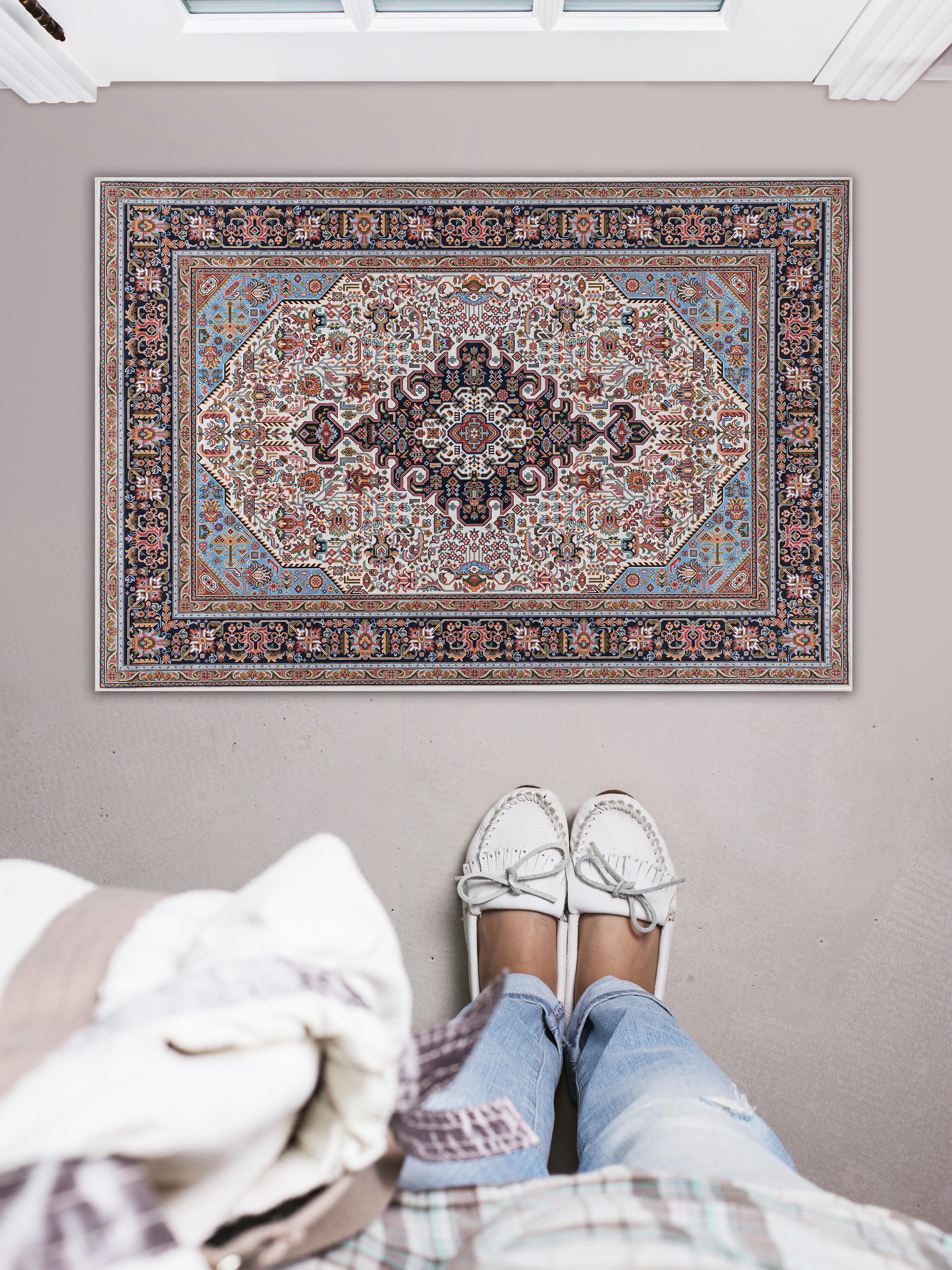 Click here for Linon Emerald Landis 22 x 32 Area Rug  Ivory prices