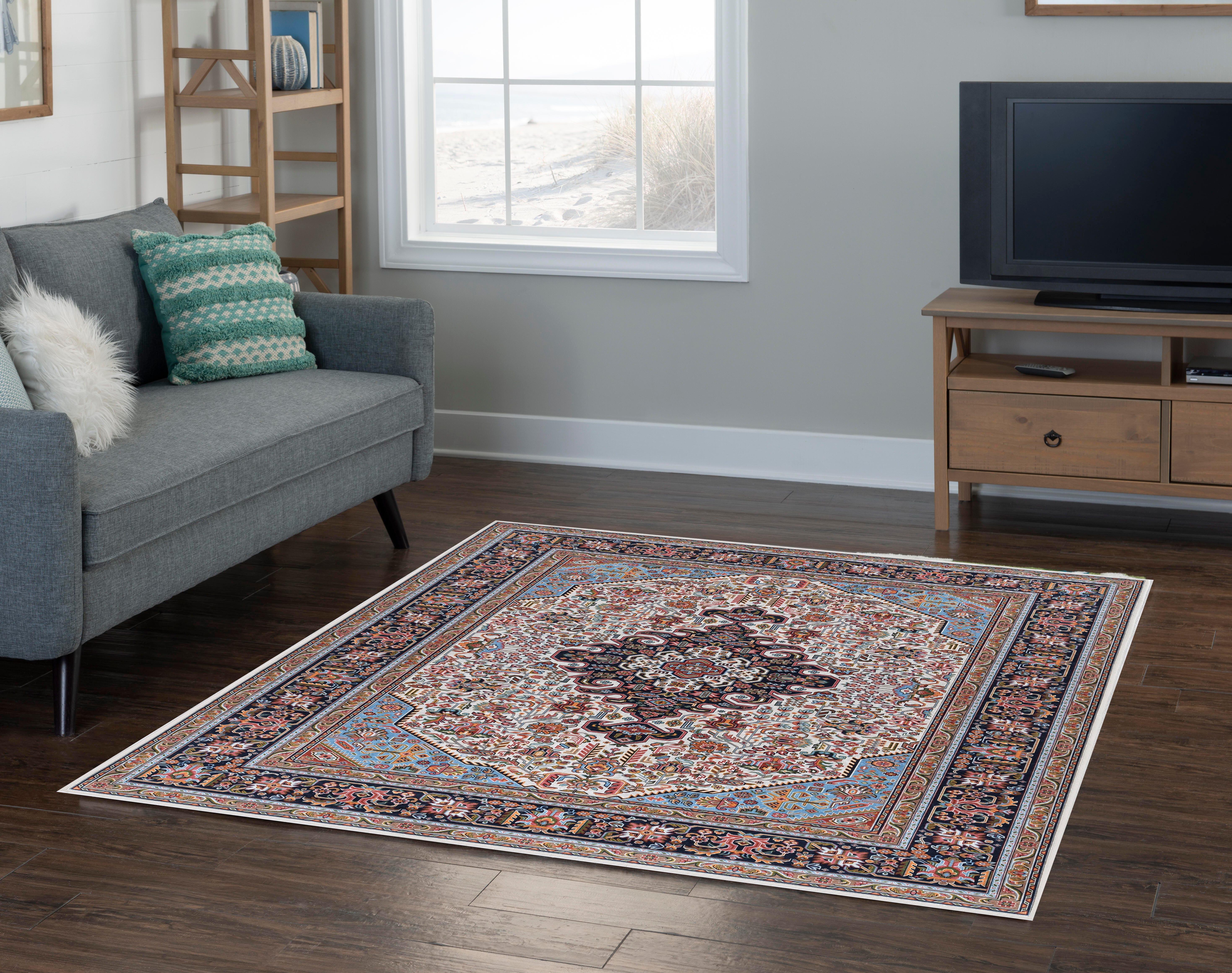 Click here for Linon Emerald Landis 5 x 7 Area Rug  Ivory prices