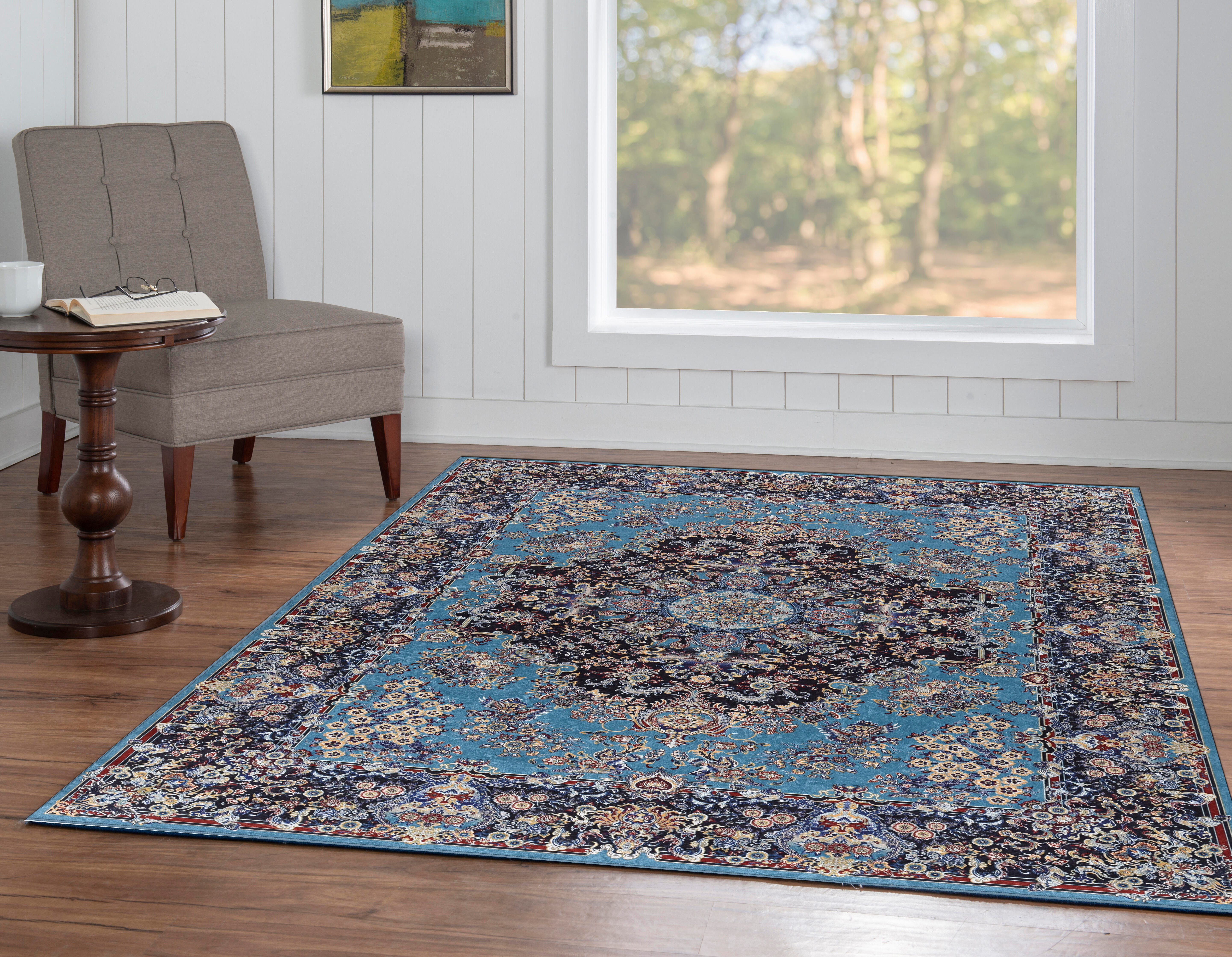 Click here for Linon Emerald Martin 5 x 7 Area Rug  Blue prices