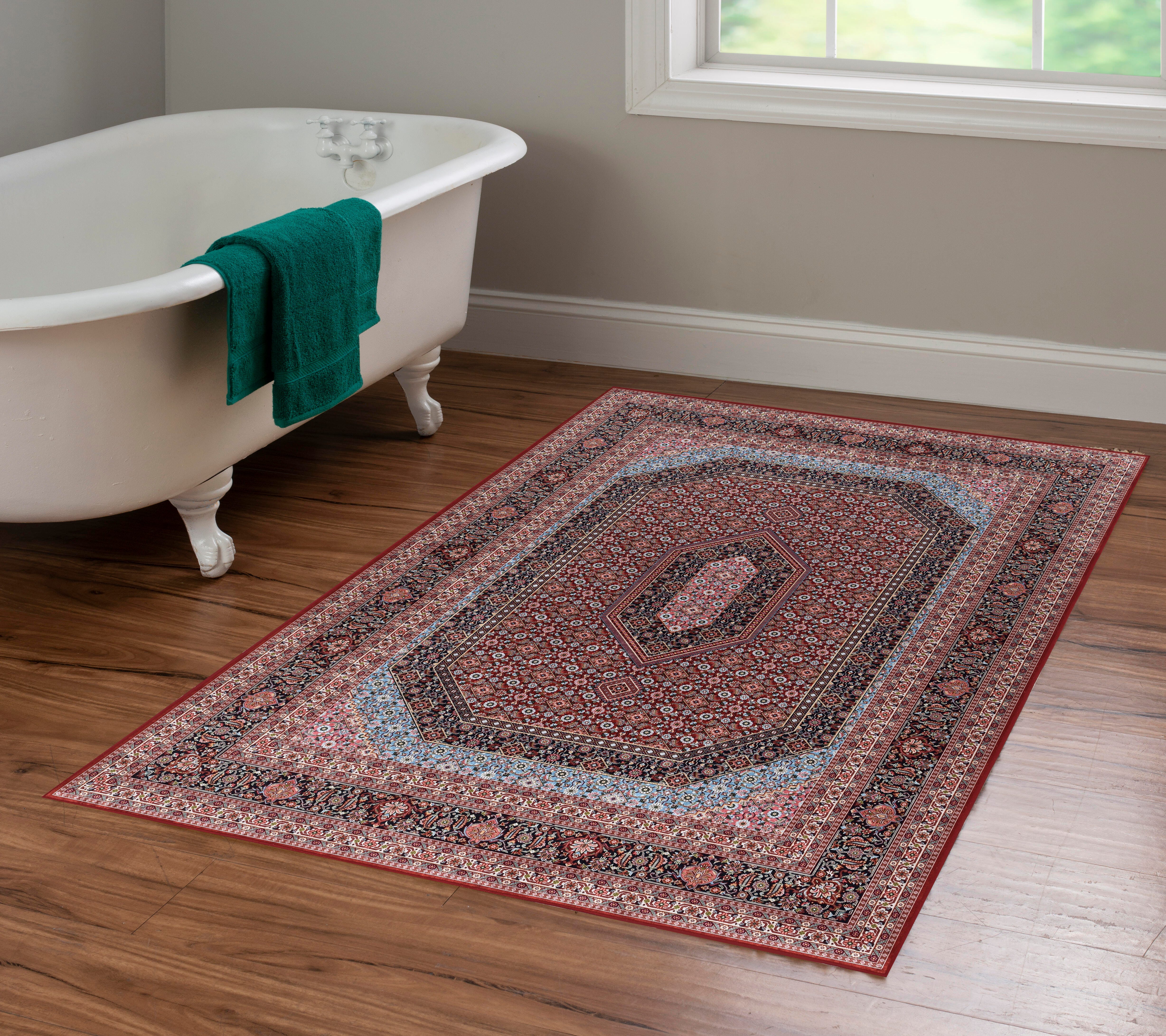 Click here for Linon Emerald Milton 33 x 5 Area Rug  Red prices