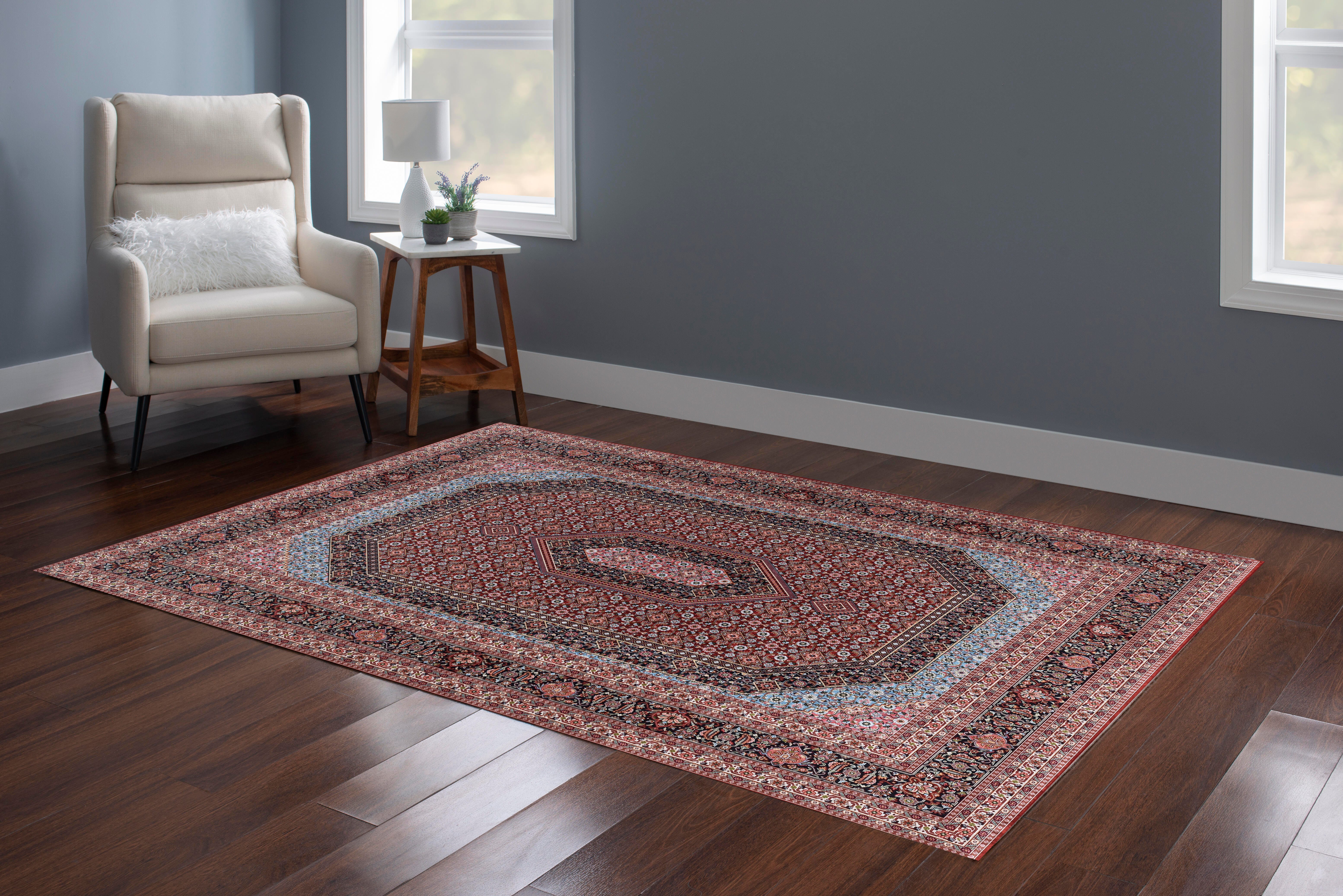Click here for Linon Emerald Milton 5 x 7 Area Rug  Red prices