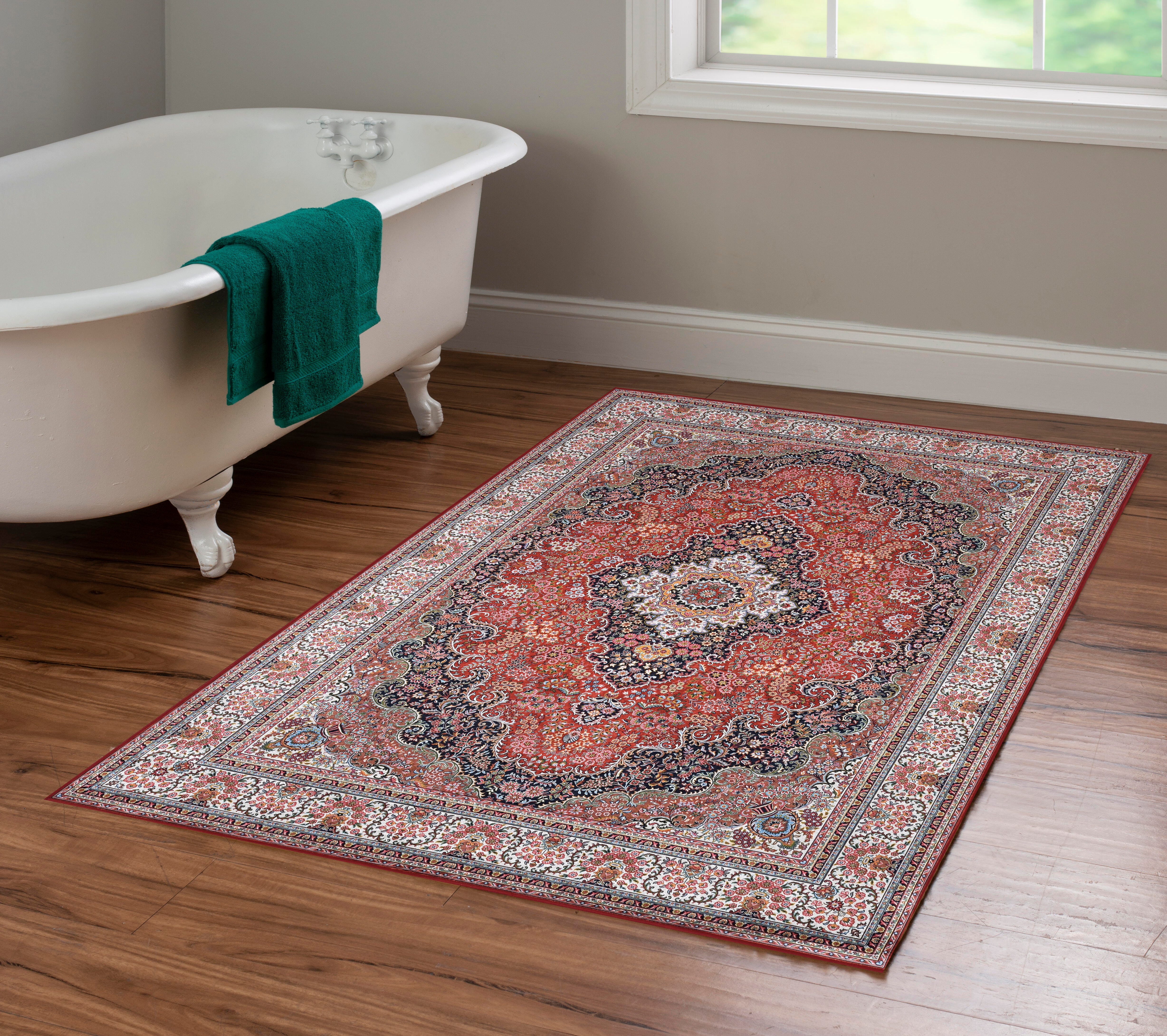 Click here for Linon Emerald Sanlin 33 x 5 Area Rug  Red prices