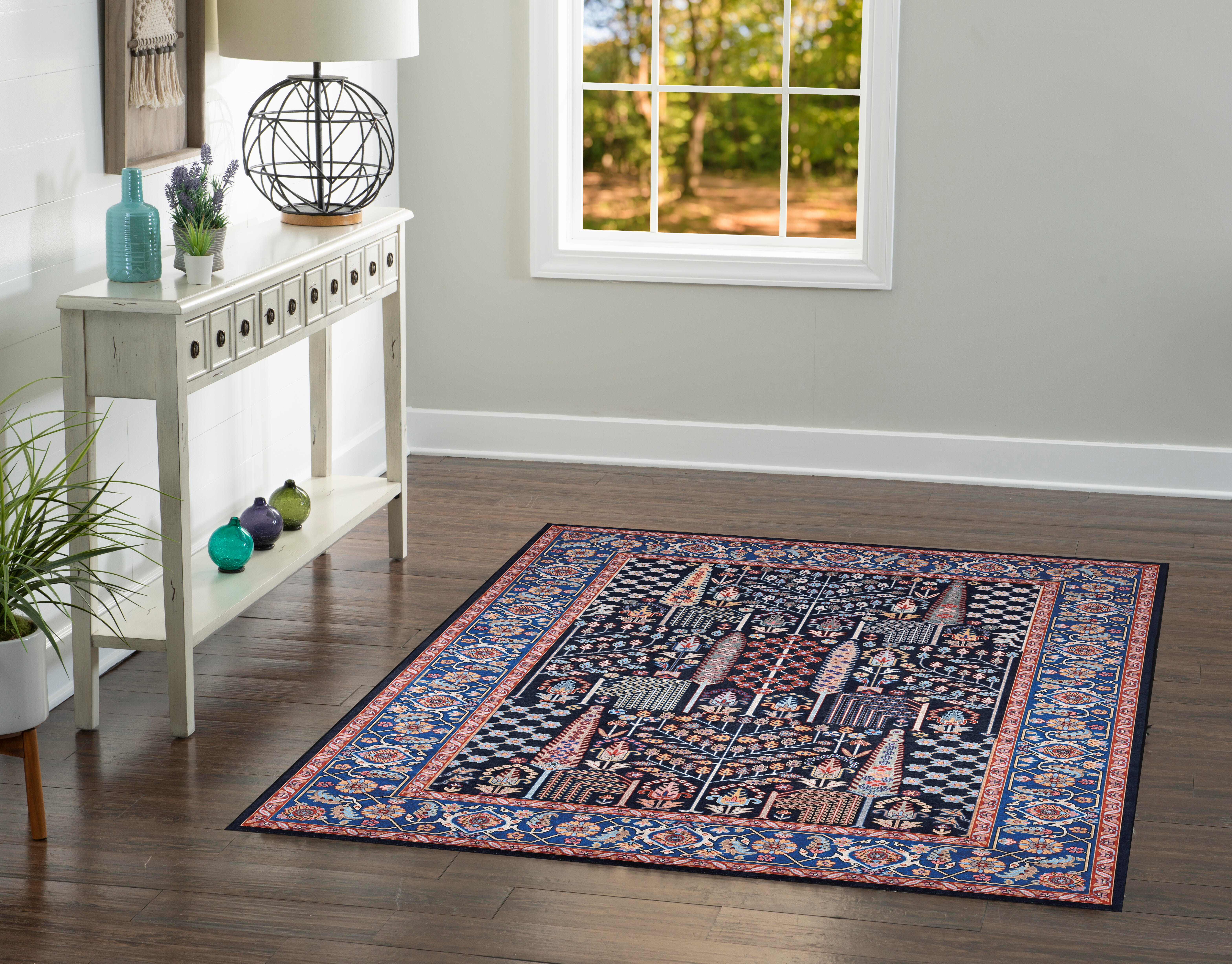 Click here for Linon Emerald Tenley 5 x 7 Area Rug  Navy prices