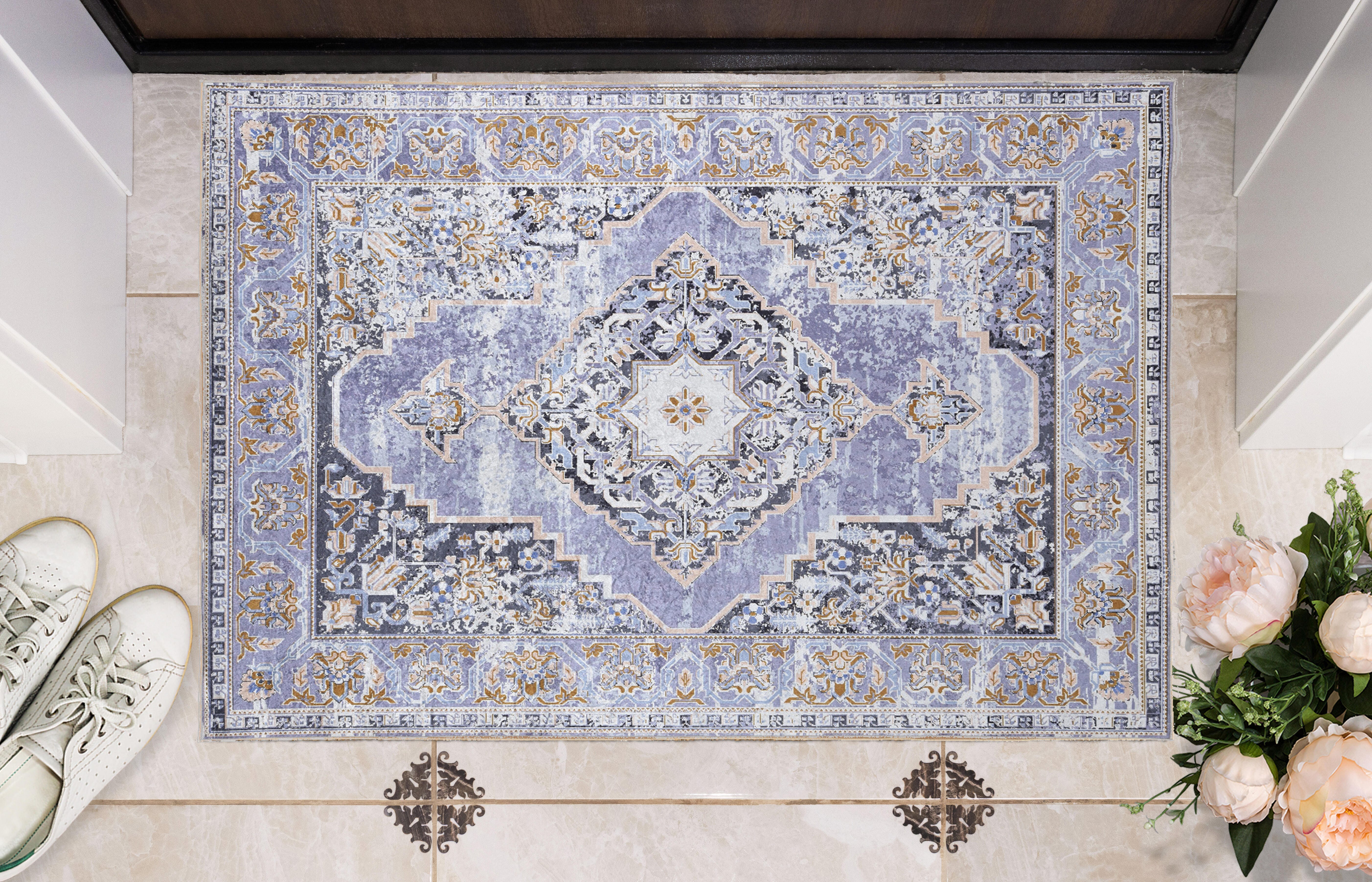 Click here for Linon Emerald Tyler 22 x 32 Area Rug  Lavender prices