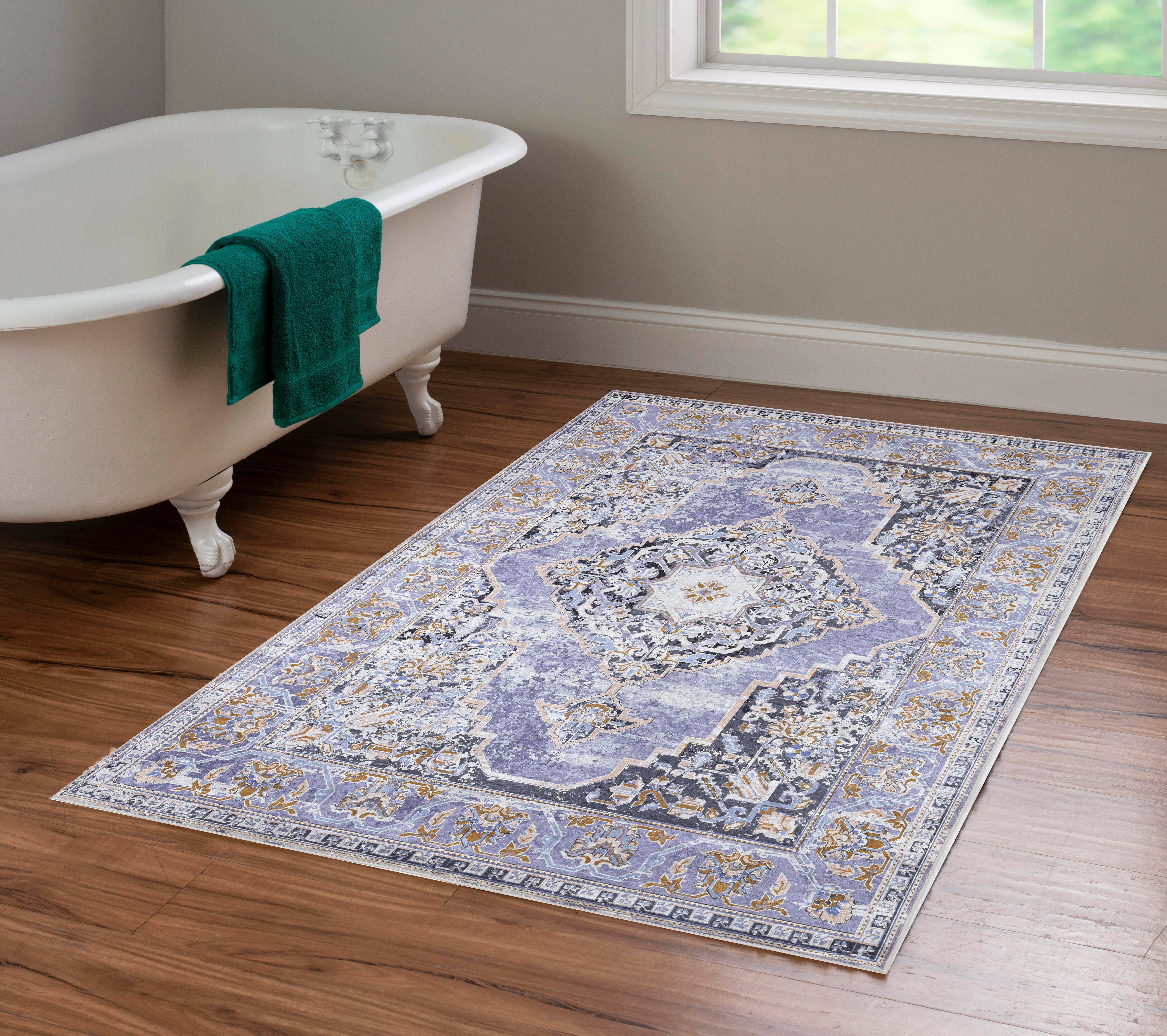 Click here for Linon Emerald Tyler 33 x 5 Area Rug  Lavender prices