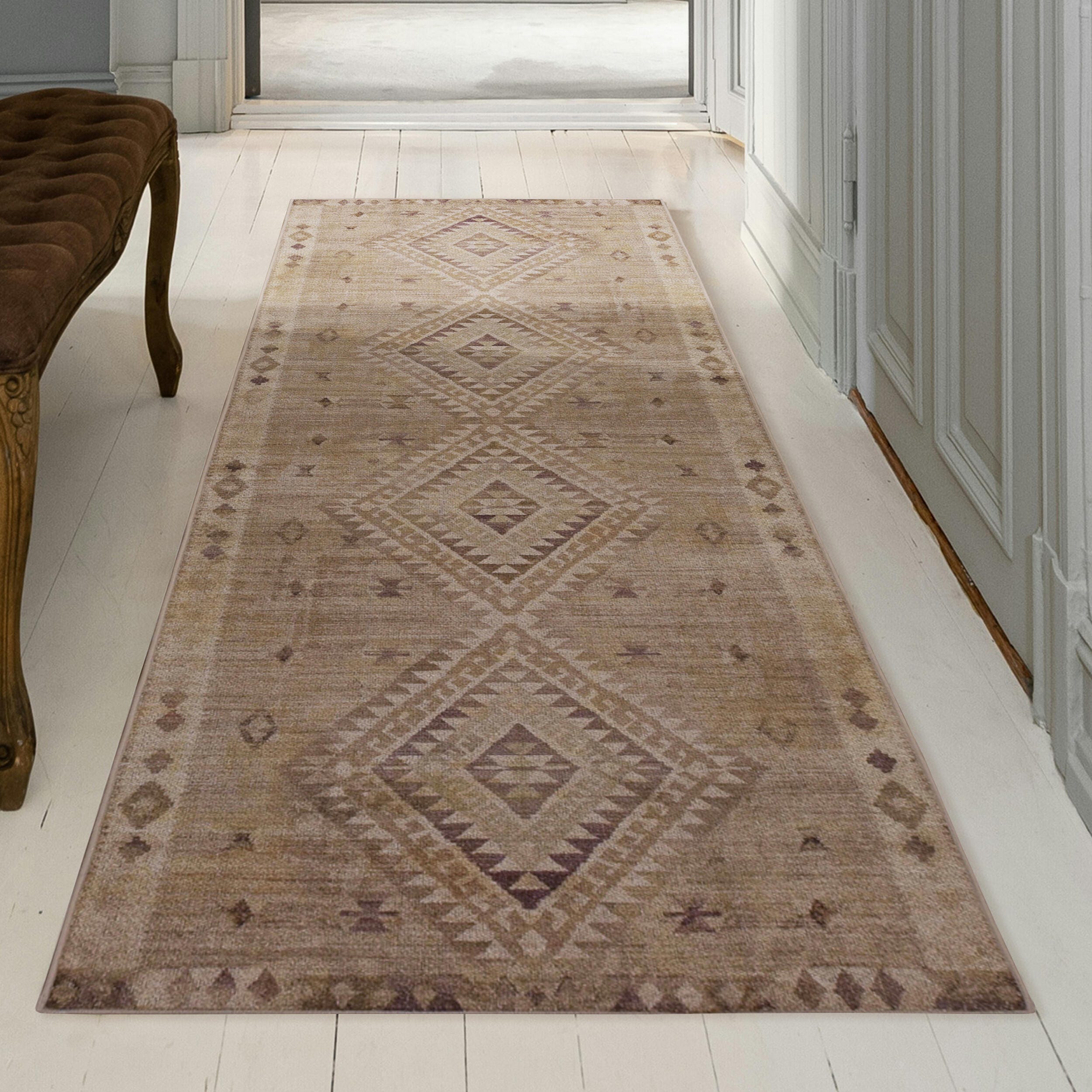 Click here for Linon Oakland Calhoun 26 x 8 Runner Rug  Sand prices