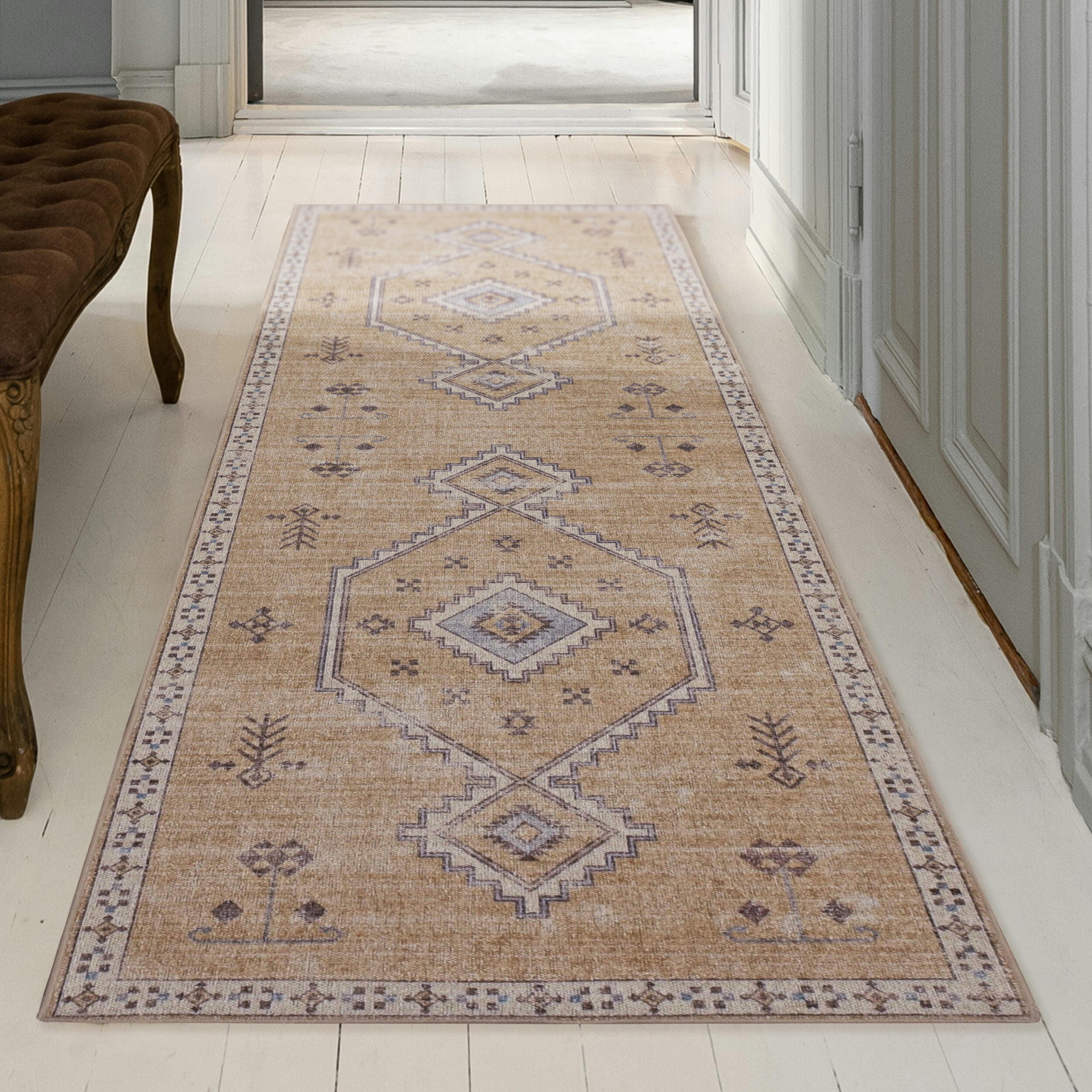 Click here for Linon Oakland Haden 26 x 8 Runner Rug  Sand prices