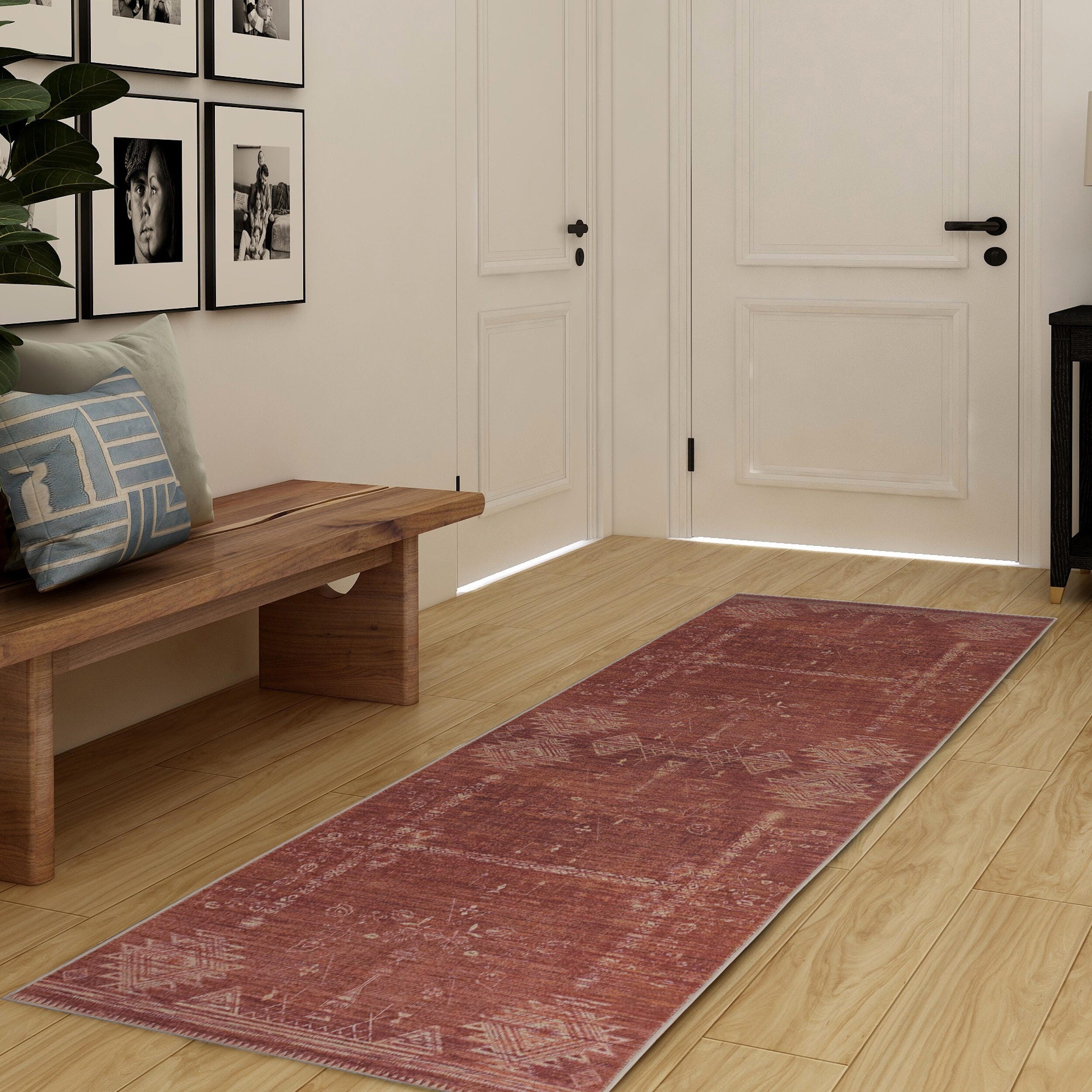 Click here for Linon Oakland Maynor 26 x 8 Runner Rug  Brown prices