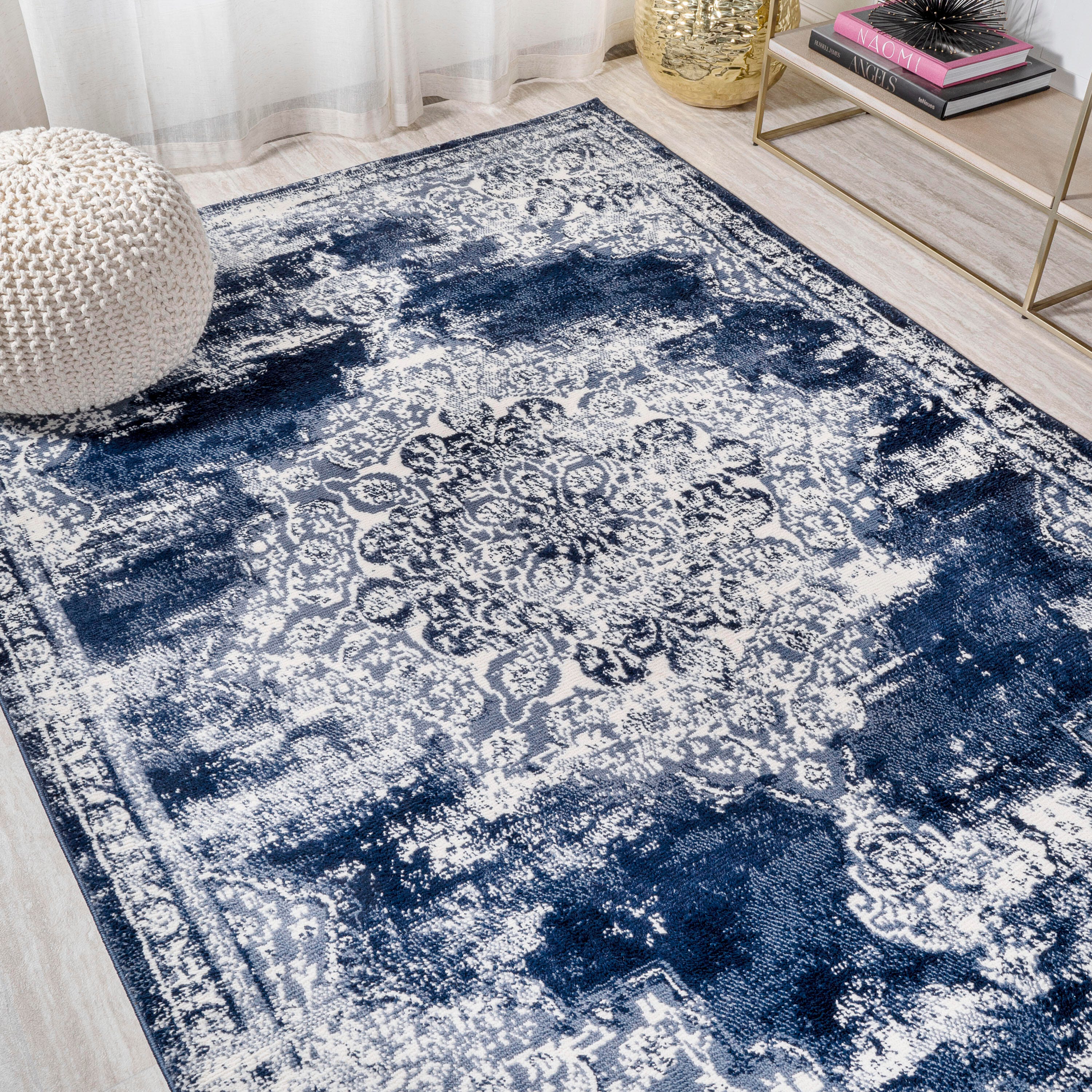 Click here for Jonathan Y Alhambra 8 x 10 Area Rug  Dark Blue prices