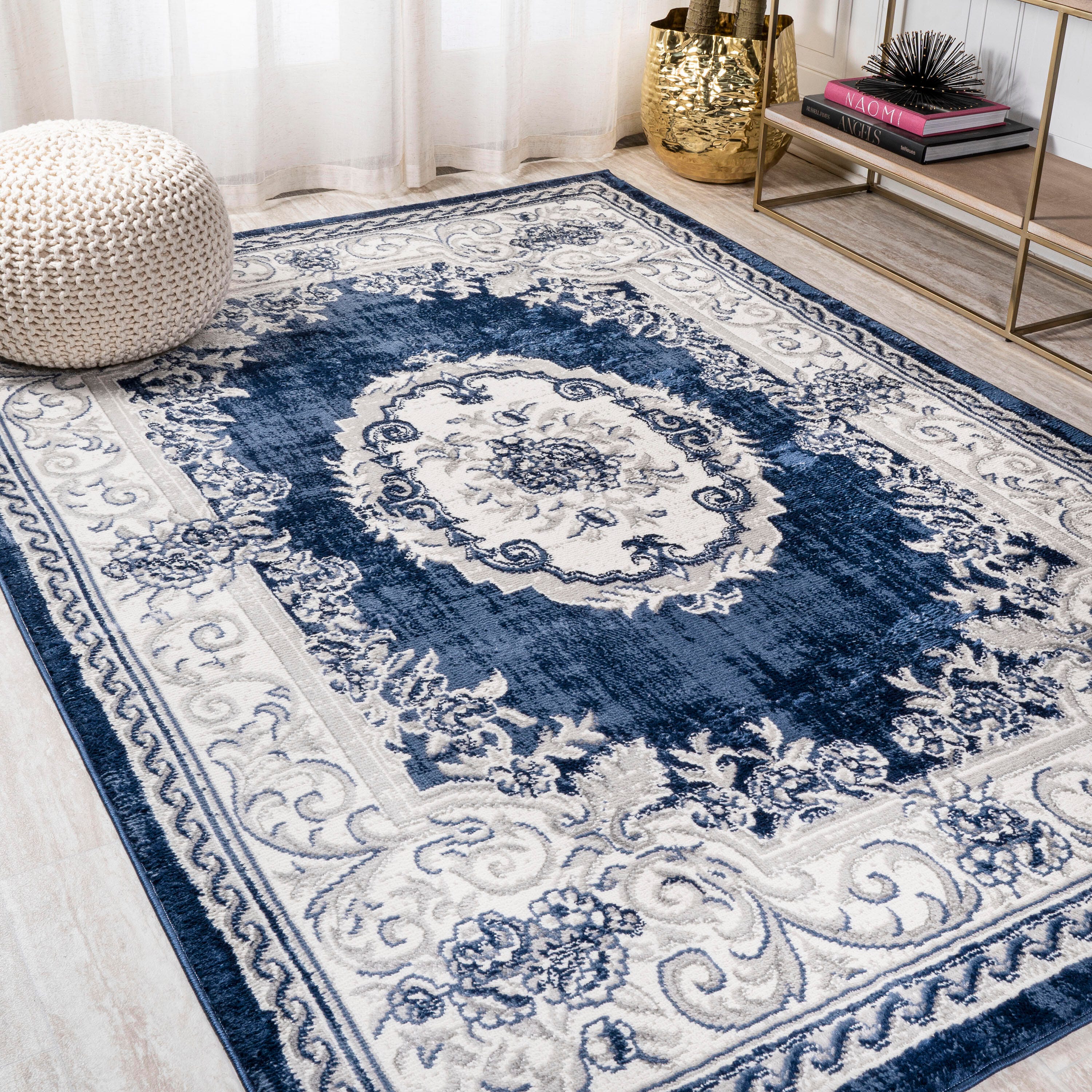 Click here for Jonathan Y Rosalia 3 x 5 Area Rug  Blue prices