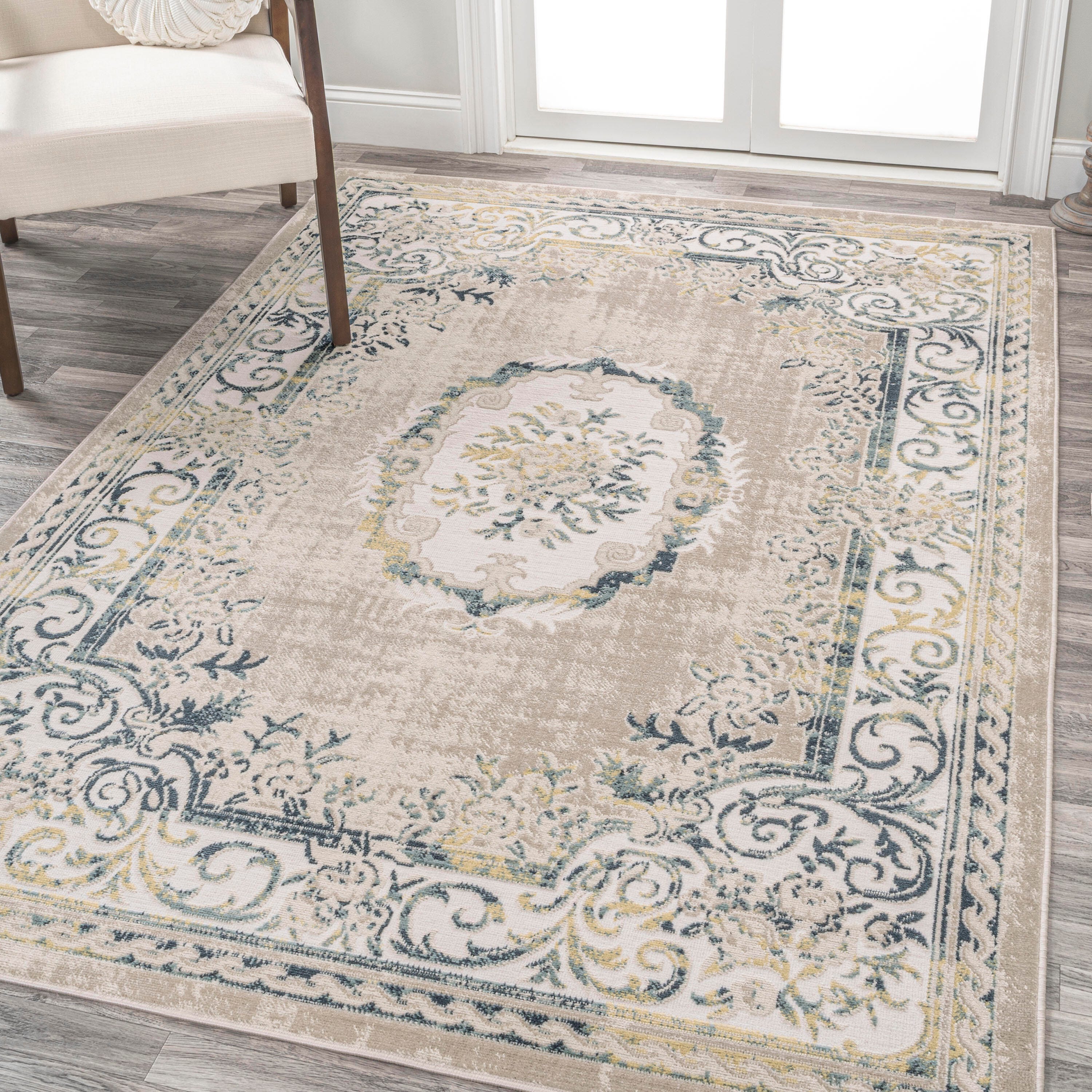 Click here for Jonathan Y Rosalia 3 x 5 Area Rug  Navy/Ivory prices