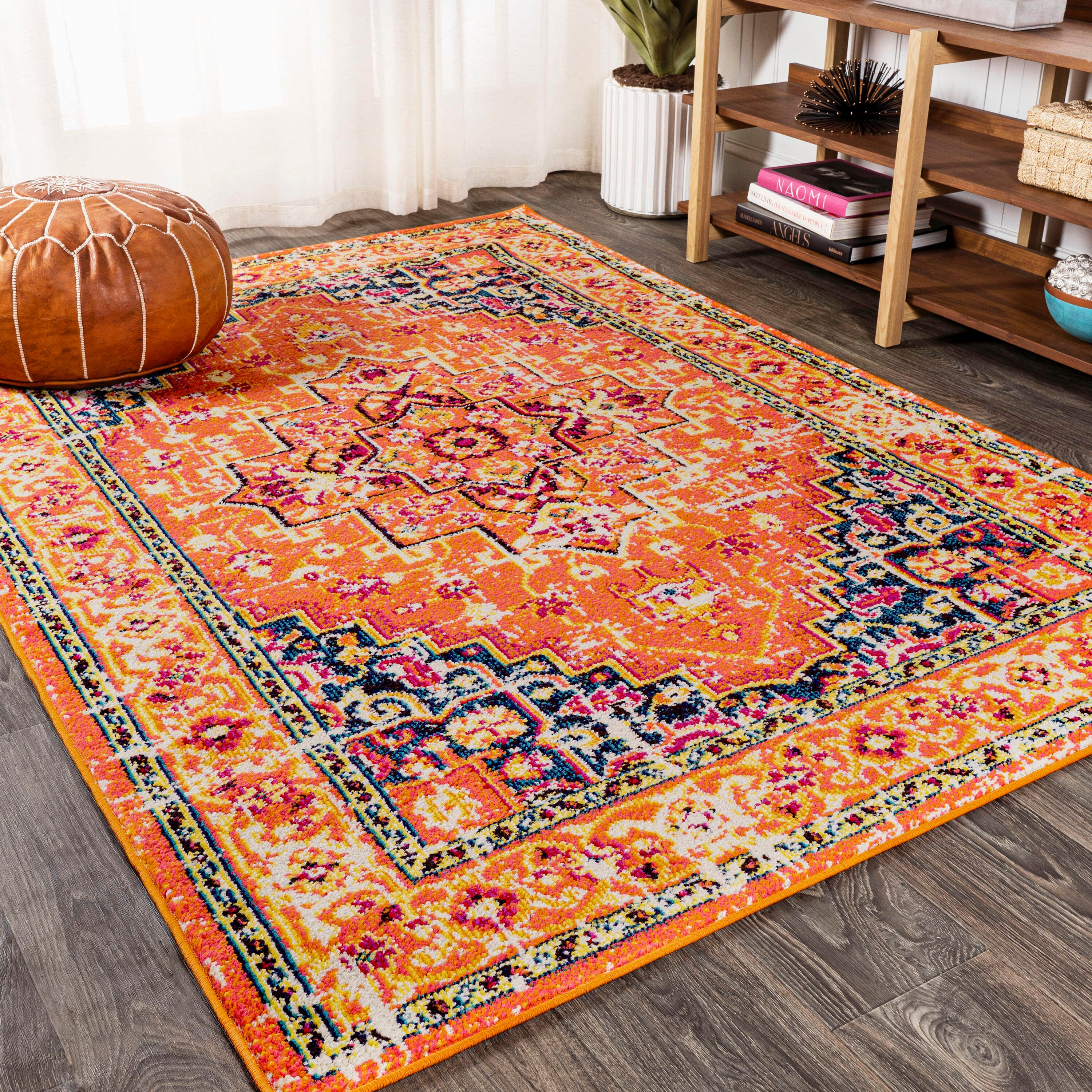 Click here for Jonathan Y Brooklyn 8 x 10 Area Rug  Orange/Blue prices