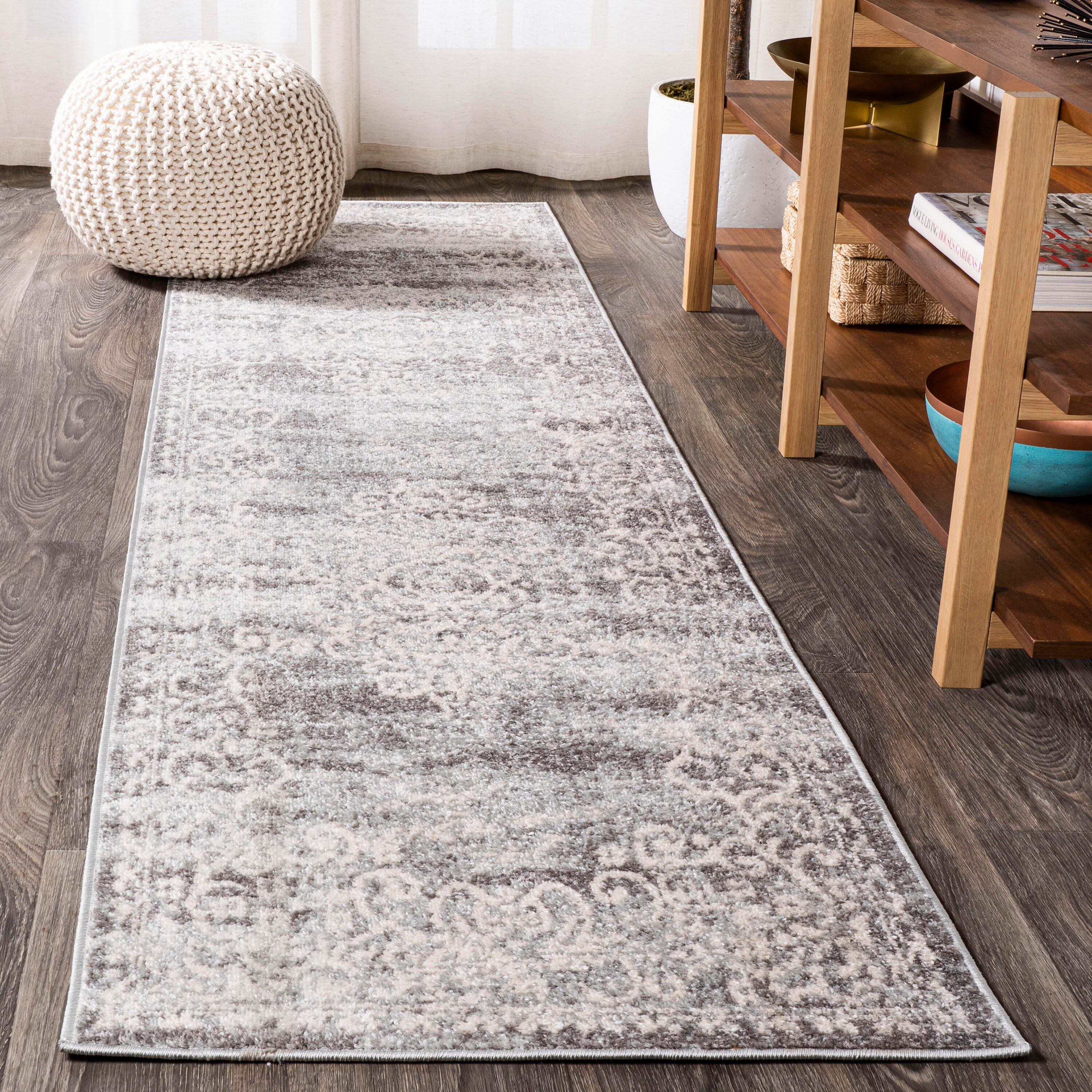 Click here for Jonathan Y Minori Filigree 2 x 8 Area Rug  Gray prices