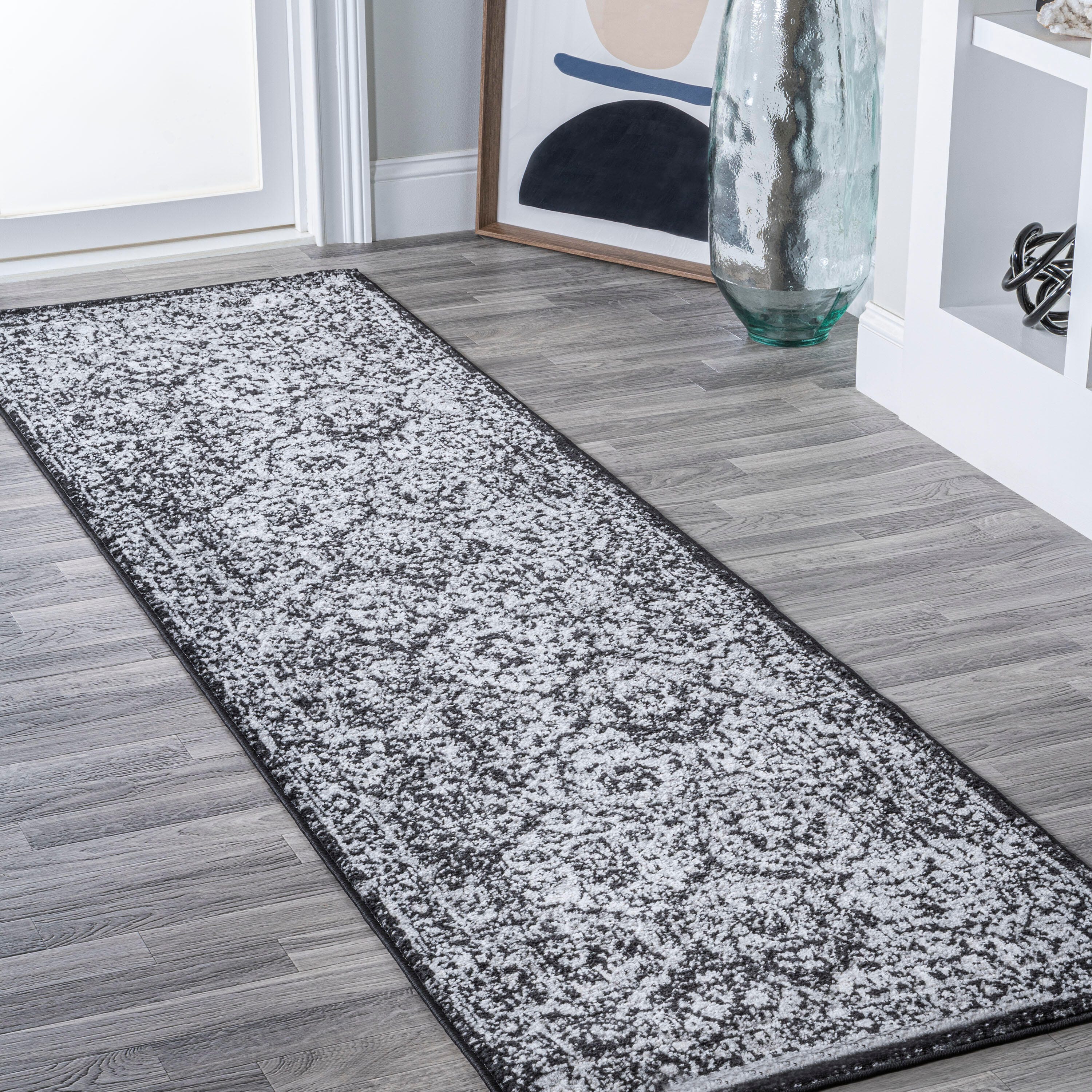 Click here for Jonathan Y Persian 2 x 8 Area Rug  Black/Ivory prices