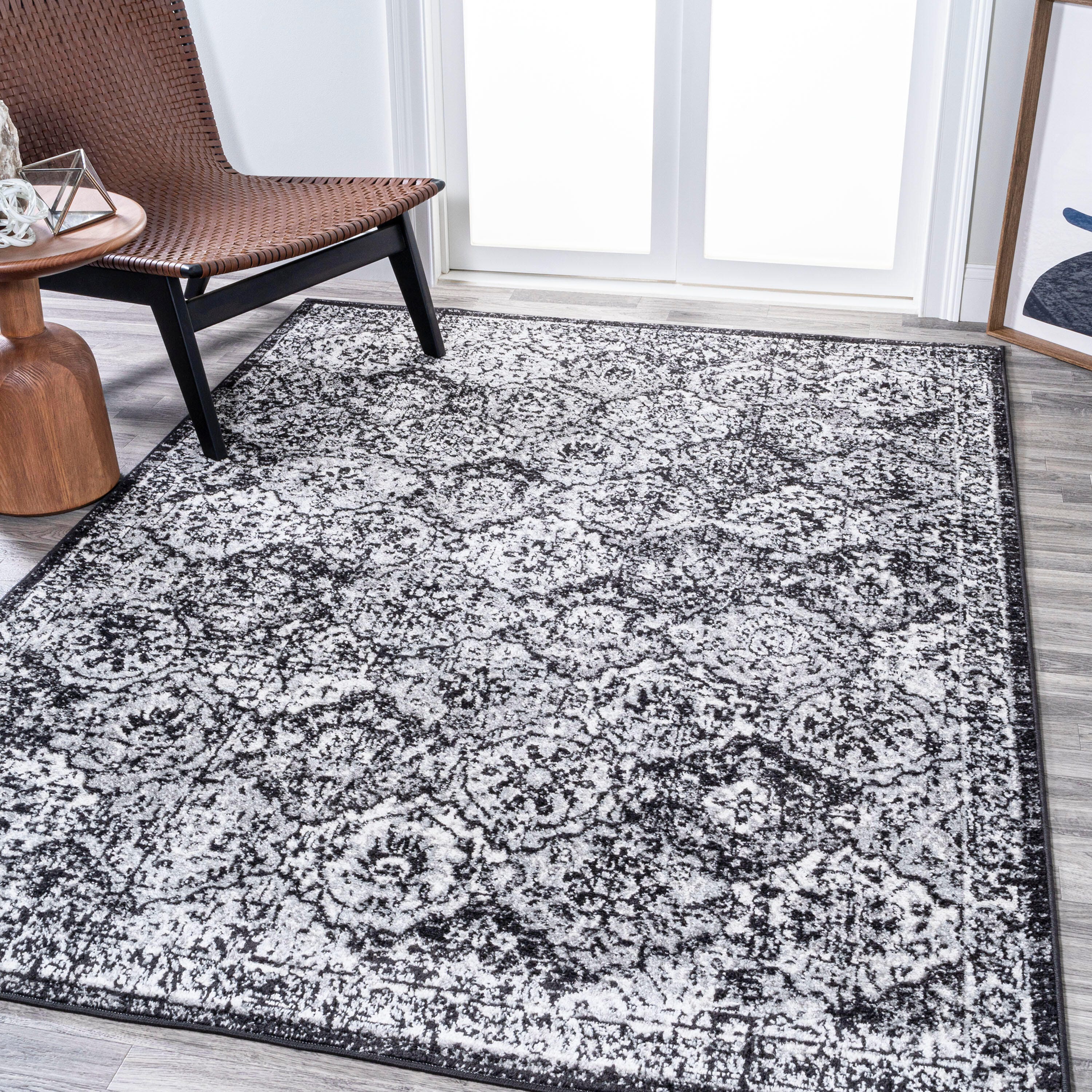 Click here for Jonathan Y Persian 3 x 5 Area Rug  Black/Ivory prices