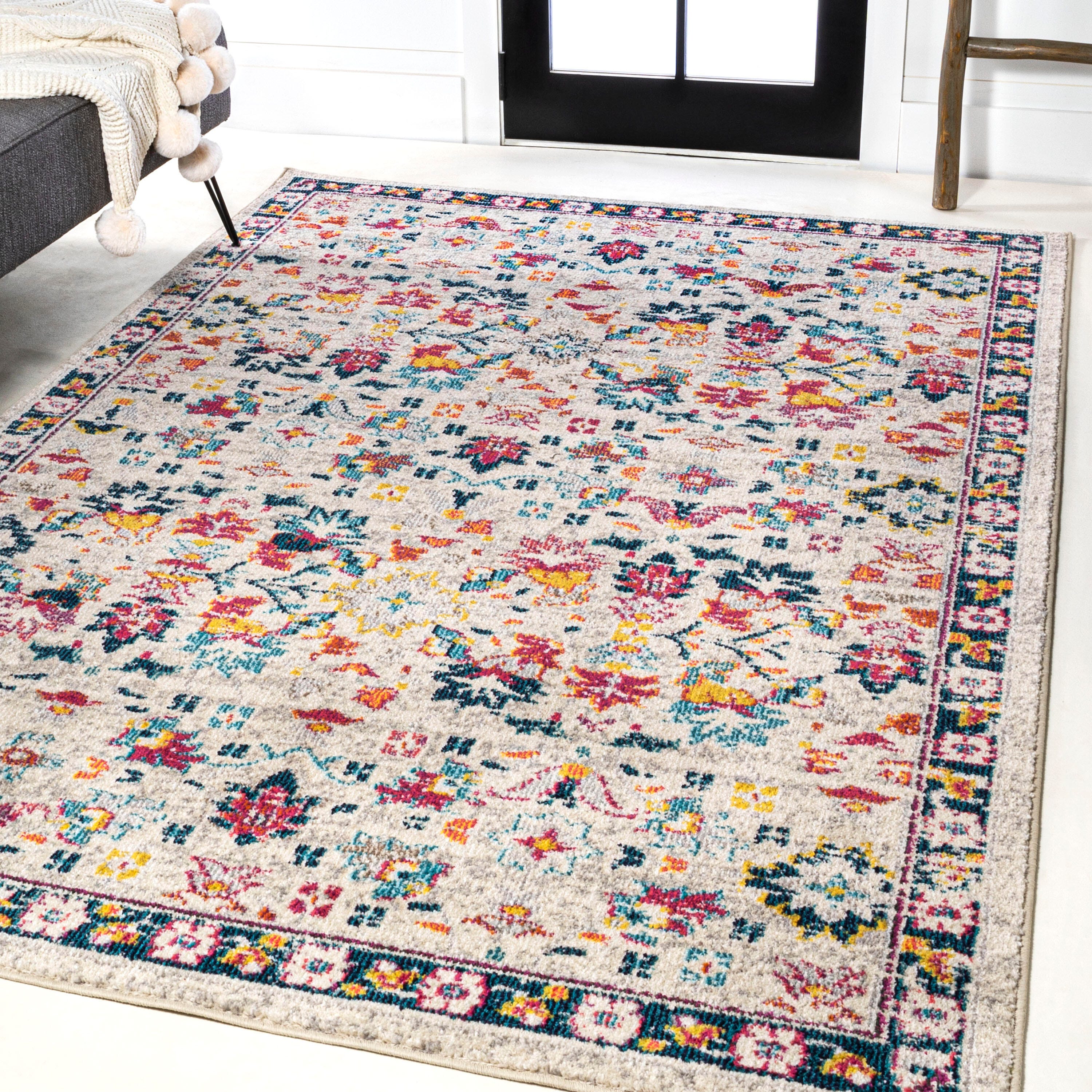Click here for Jonathan Y Persian 8 x 10 Area Rug  Beige/Multi prices