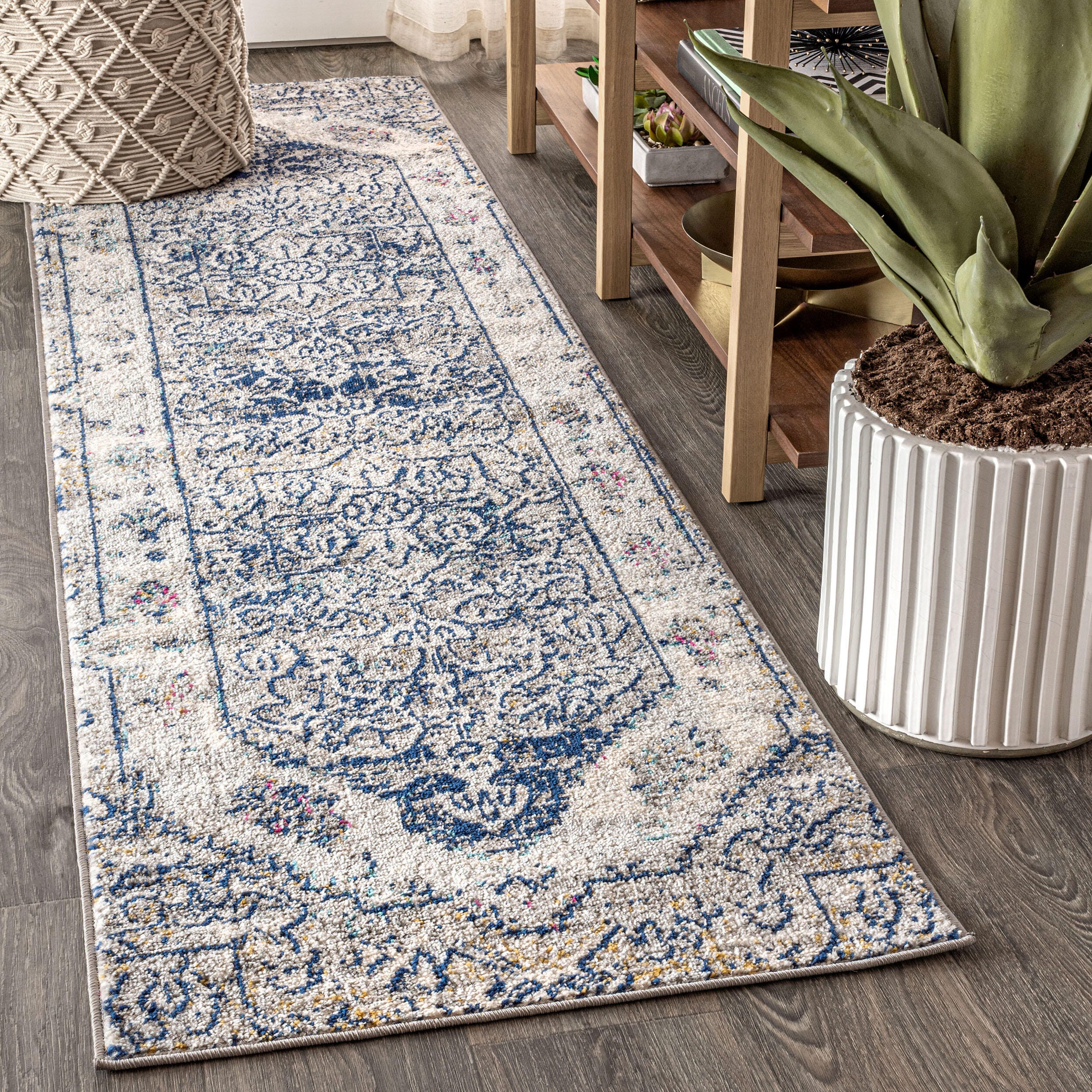 Click here for Jonathan Y Persian 2 x 8 Medallion Runner Rug  Blu... prices