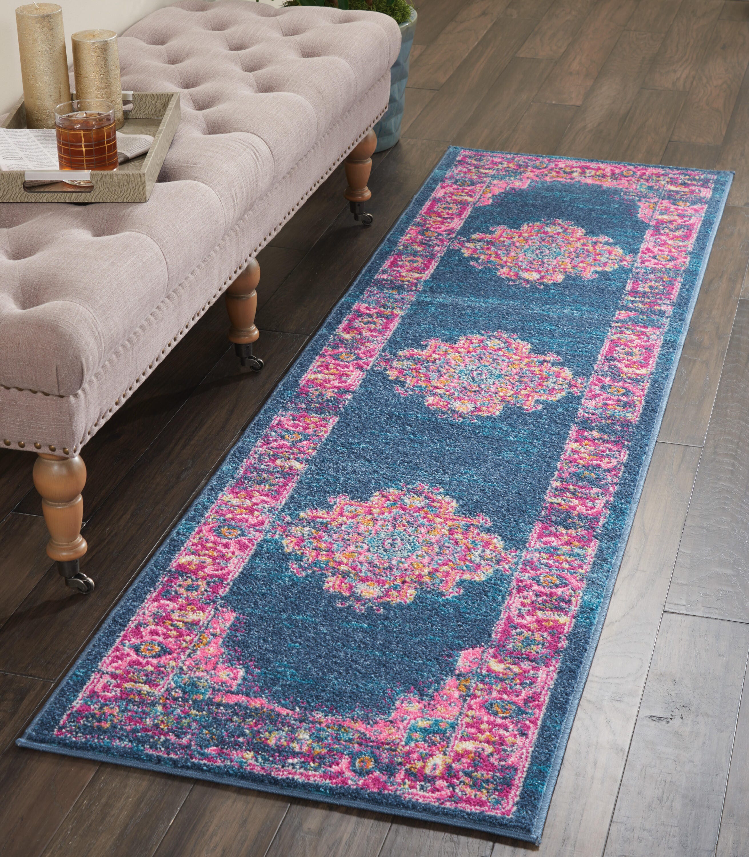 Click here for Nourison Home Passion 22 x 10 Runner Rug  Blue prices