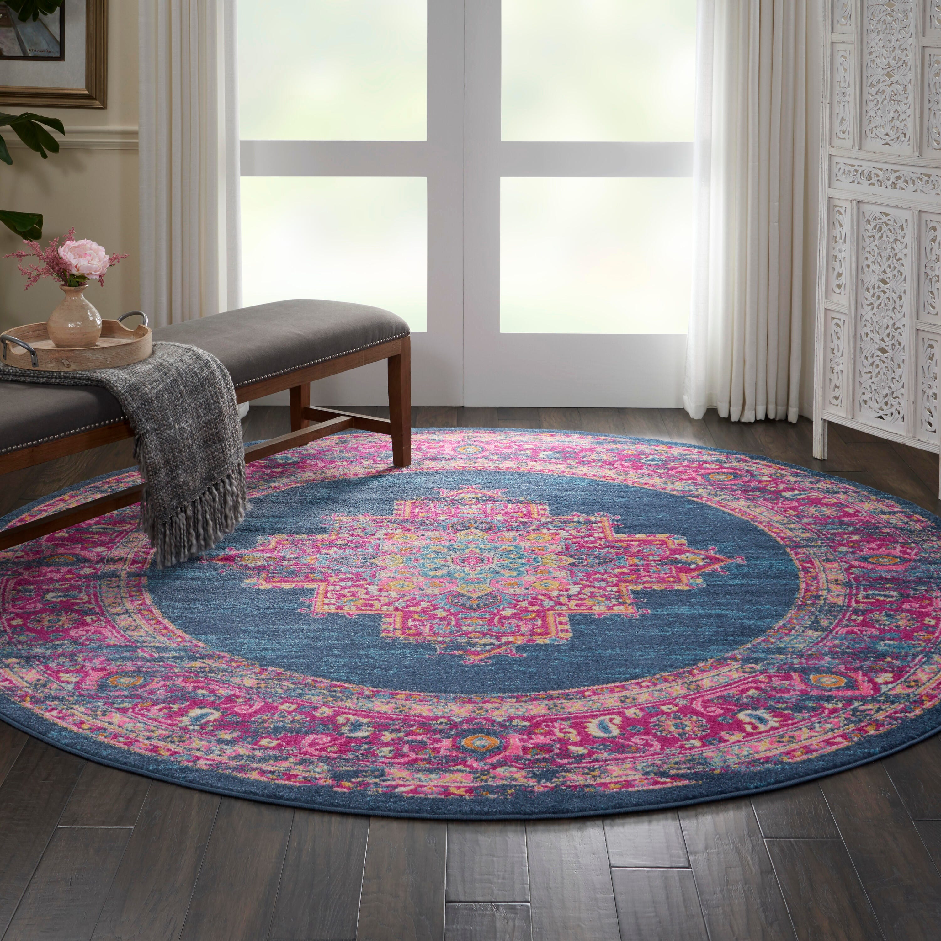 Click here for Nourison Home Passion 8 Round Area Rug  Blue prices